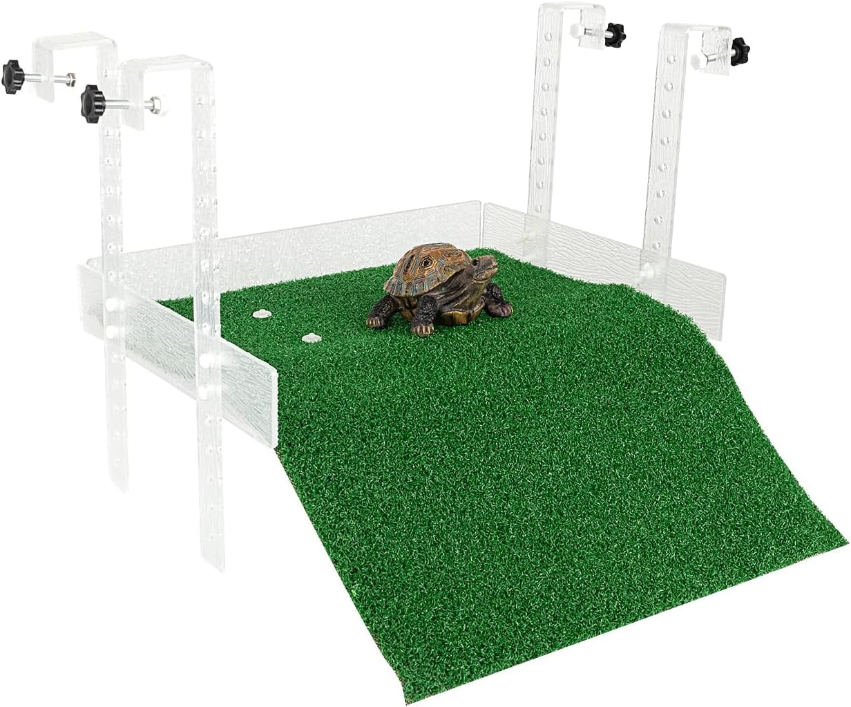 Turtle Basking Platform,with a Non-Slip Lawn That Covers Platform and ...