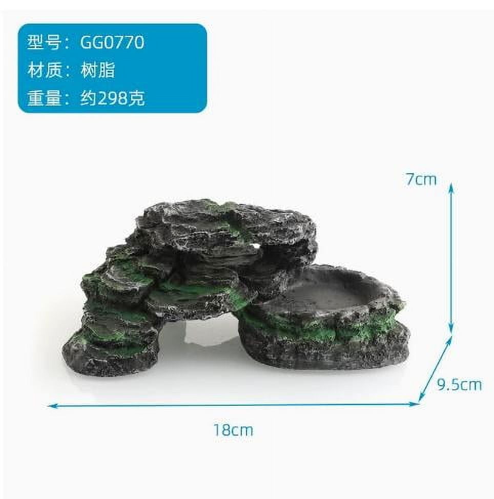 Turtle Basking Shelf Resin Platform for Aquarium Reptile Climbing and ...