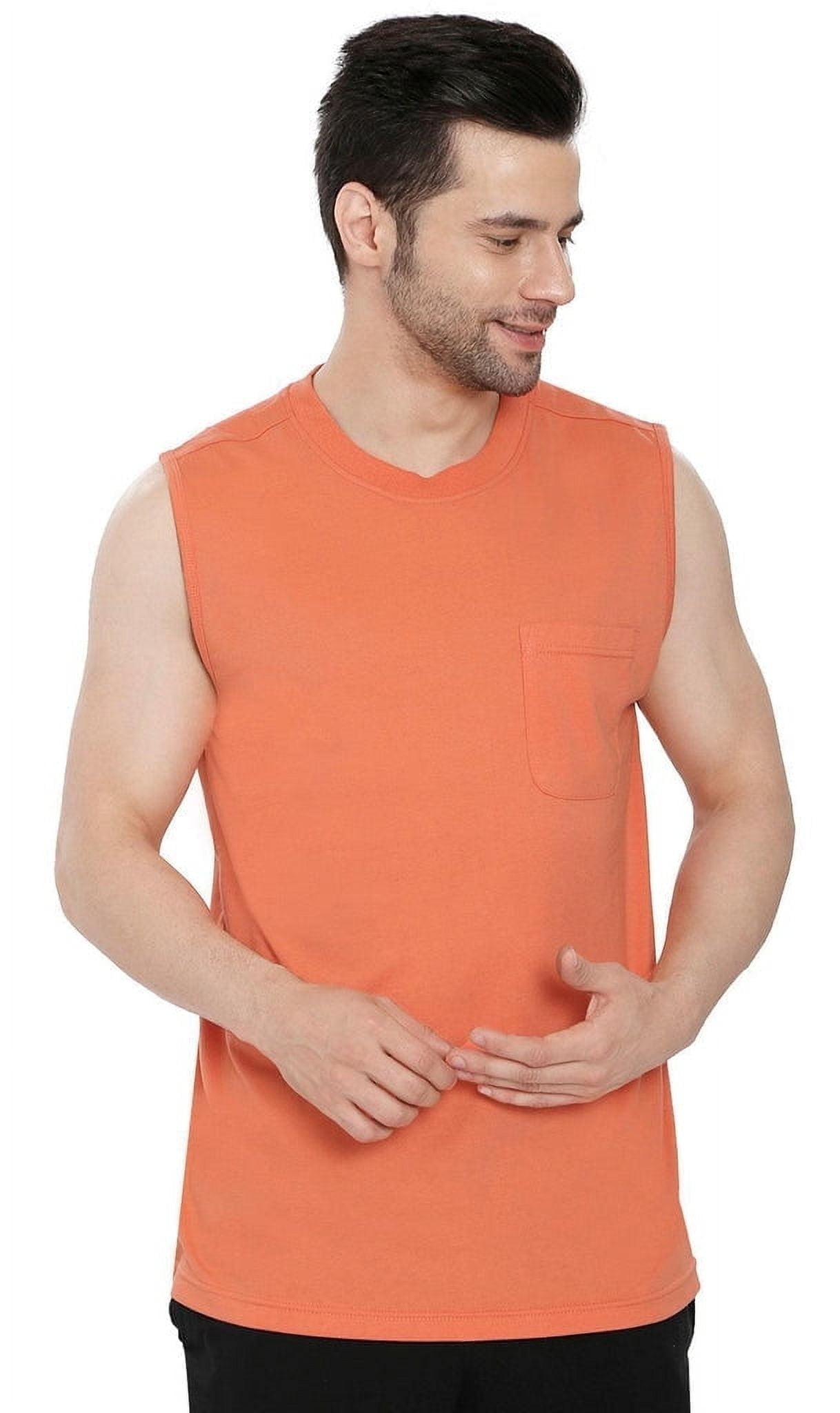 Turtle Bay New York Mens Sleeveless T-Shirt with Pocket - A No Cling ...