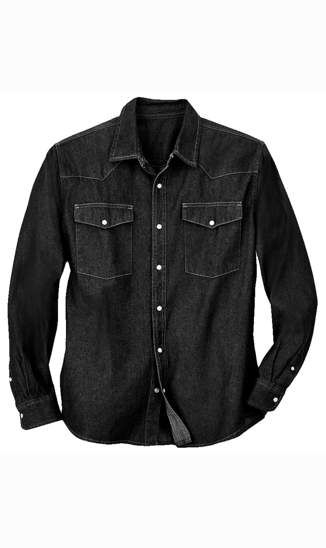 Turtle Bay New York Mens Western Snap Front Button Shirt in Denim and ...