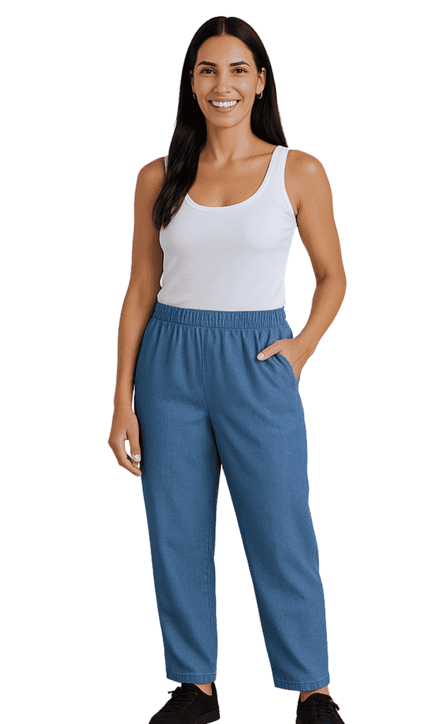 Women's Stretchy Pull On Denim Jeans - Soft, Lightweight & Comfortable ...