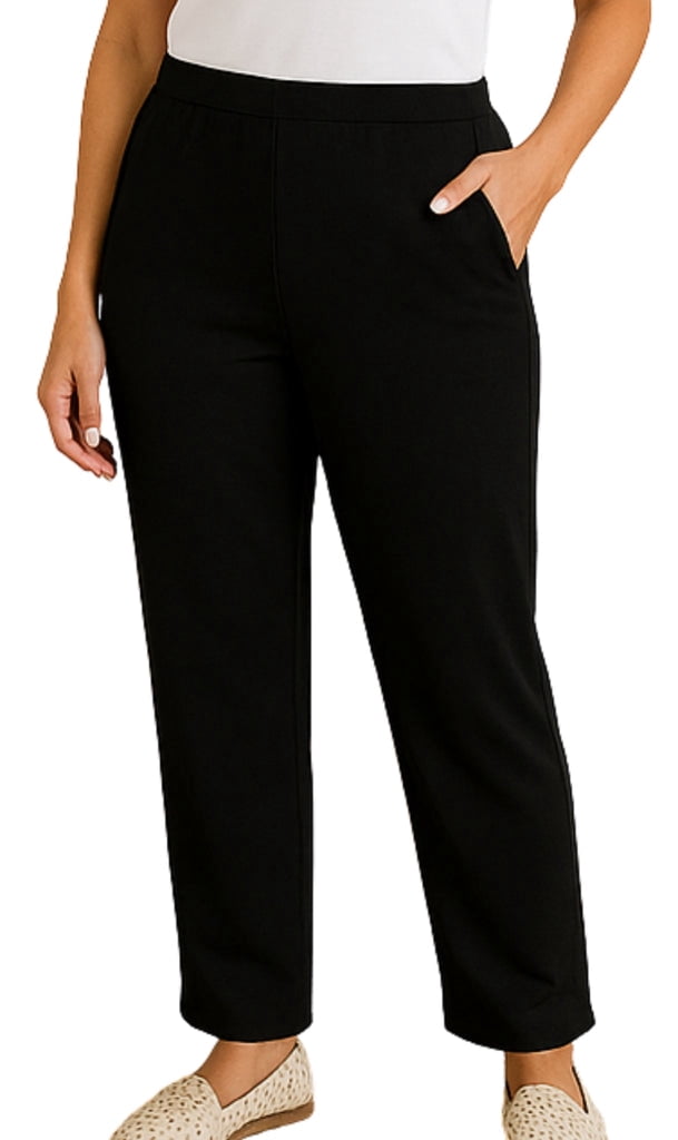 Turtle Bay New York Women's Wide Leg Lounge Knit Pull on Pant with ...