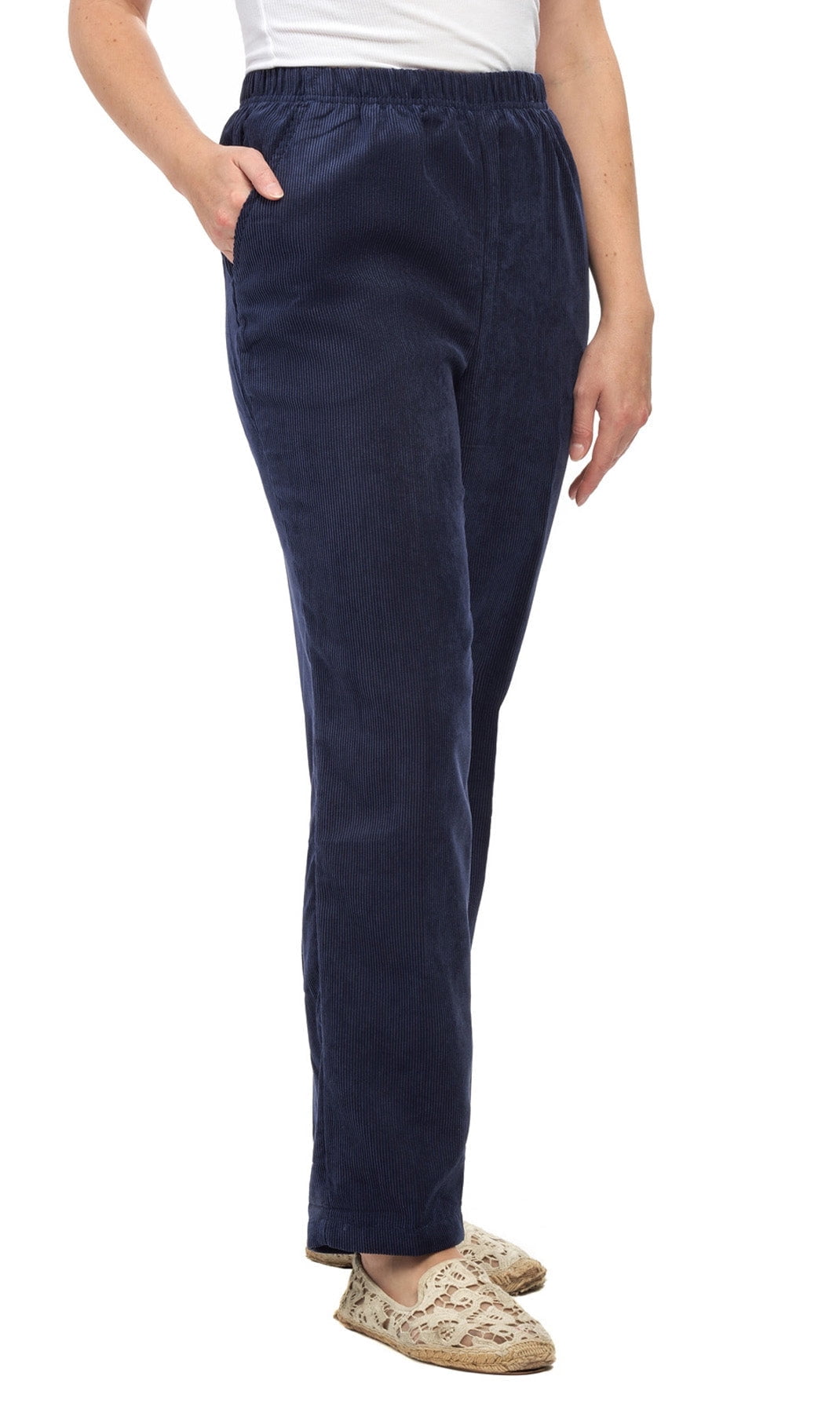 Turtle Bay New York Womens Pull On Fine Wale Corduroy Pants with ...