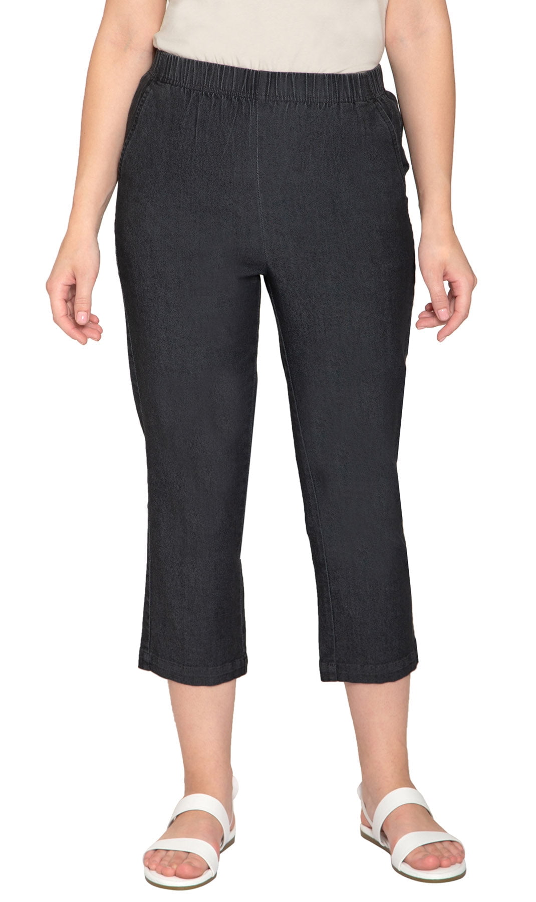 Turtle Bay New York Women's Stretch Denim Capris - Lightweight Stretch ...