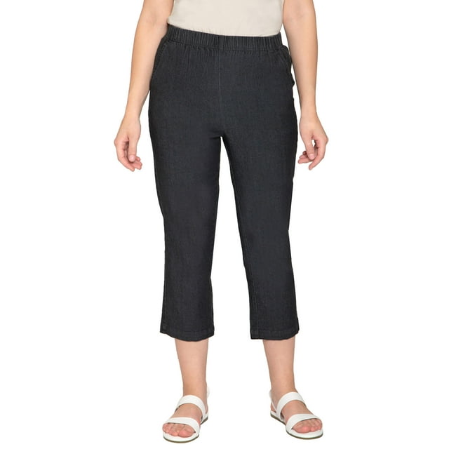 Turtle Bay New York Women's Stretch Denim Capris - Lightweight Stretch ...