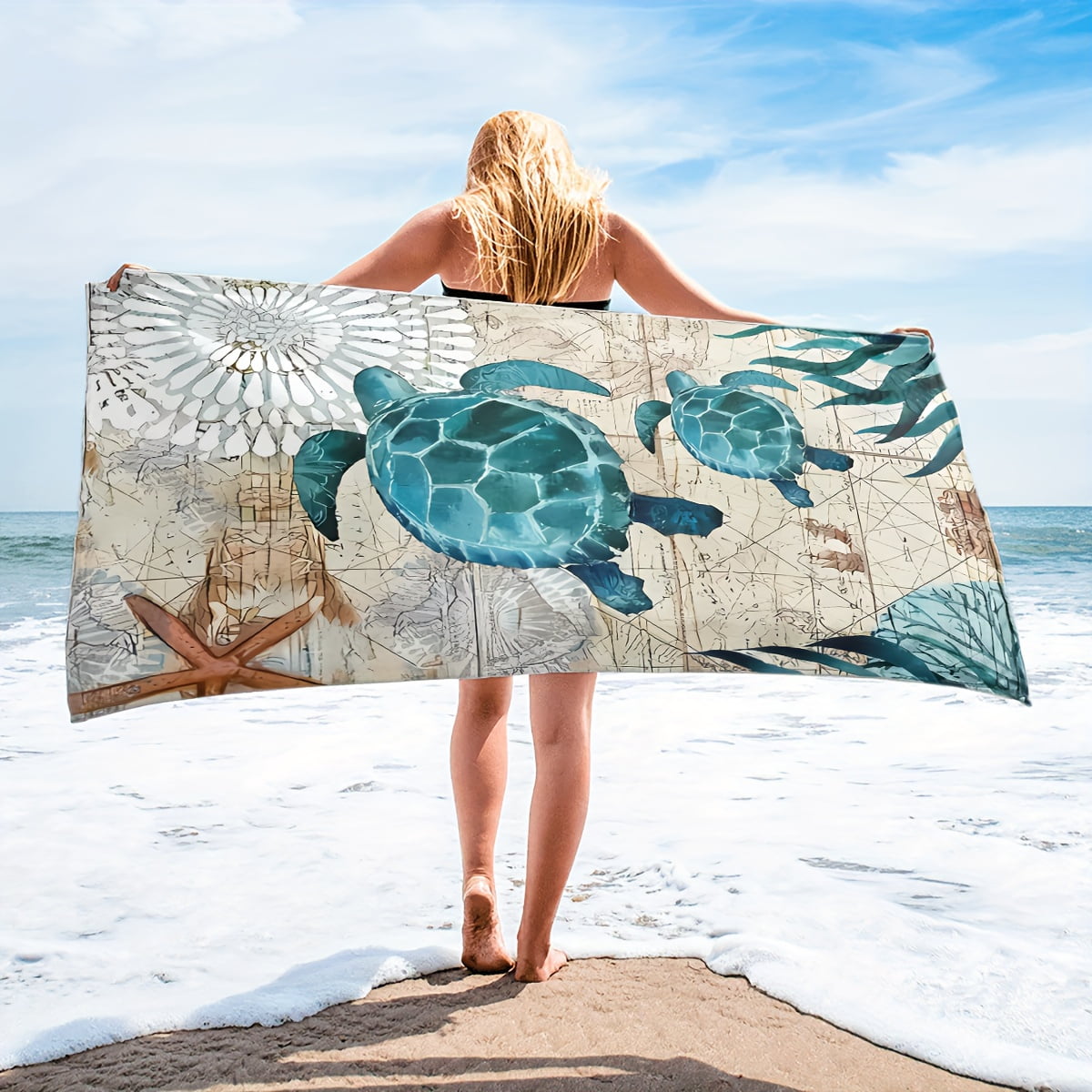 Turtle Beach Towel, Holiday Beach, Stain and Sand Resistant, Quick ...