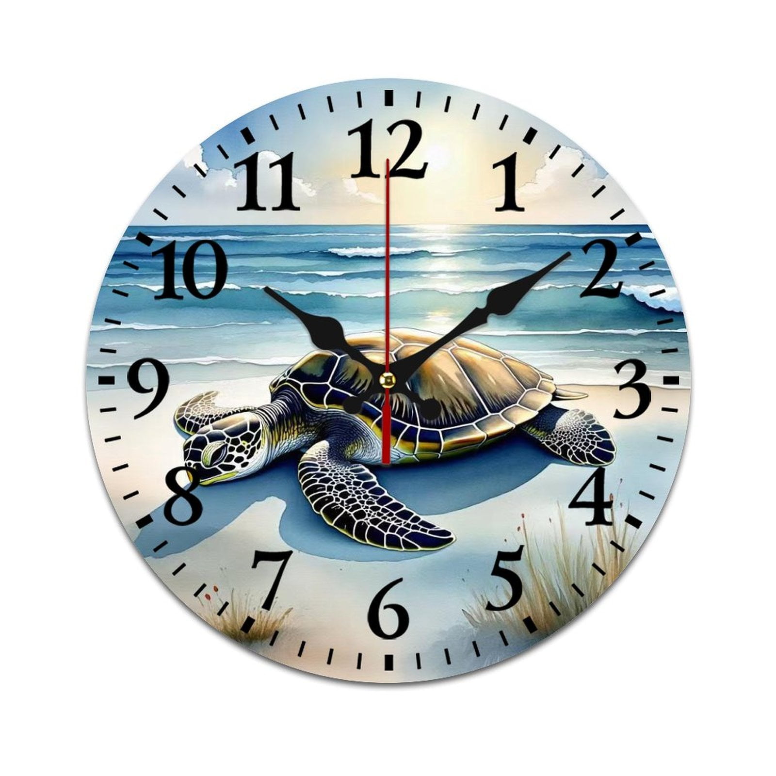 Turtle Beach Wall Clock Modern Design Clocks Wall Hanging Home Office ...