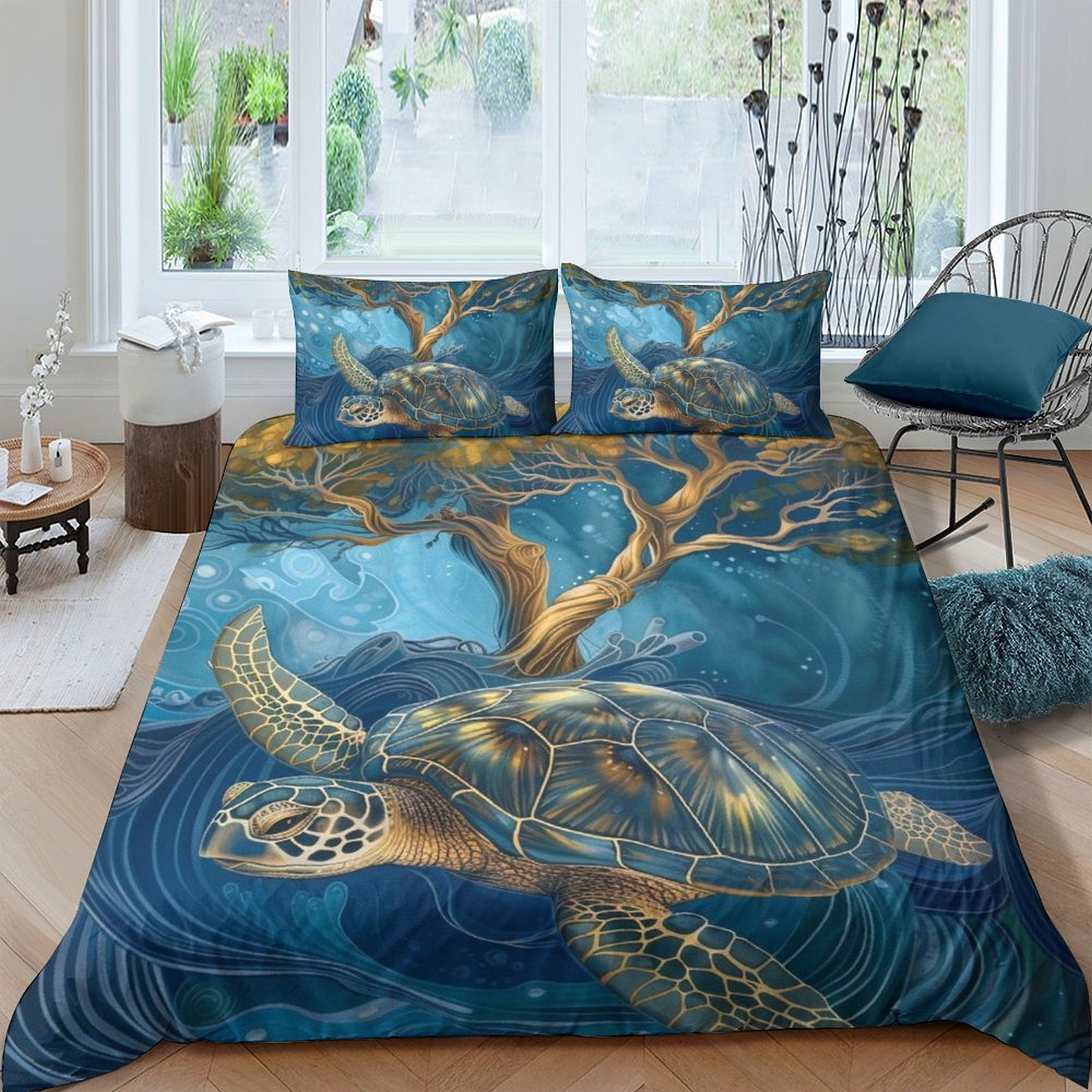 Turtle Bedding Set Quilt Cover 3D Printed Duvet Cover Comforter Covers ...