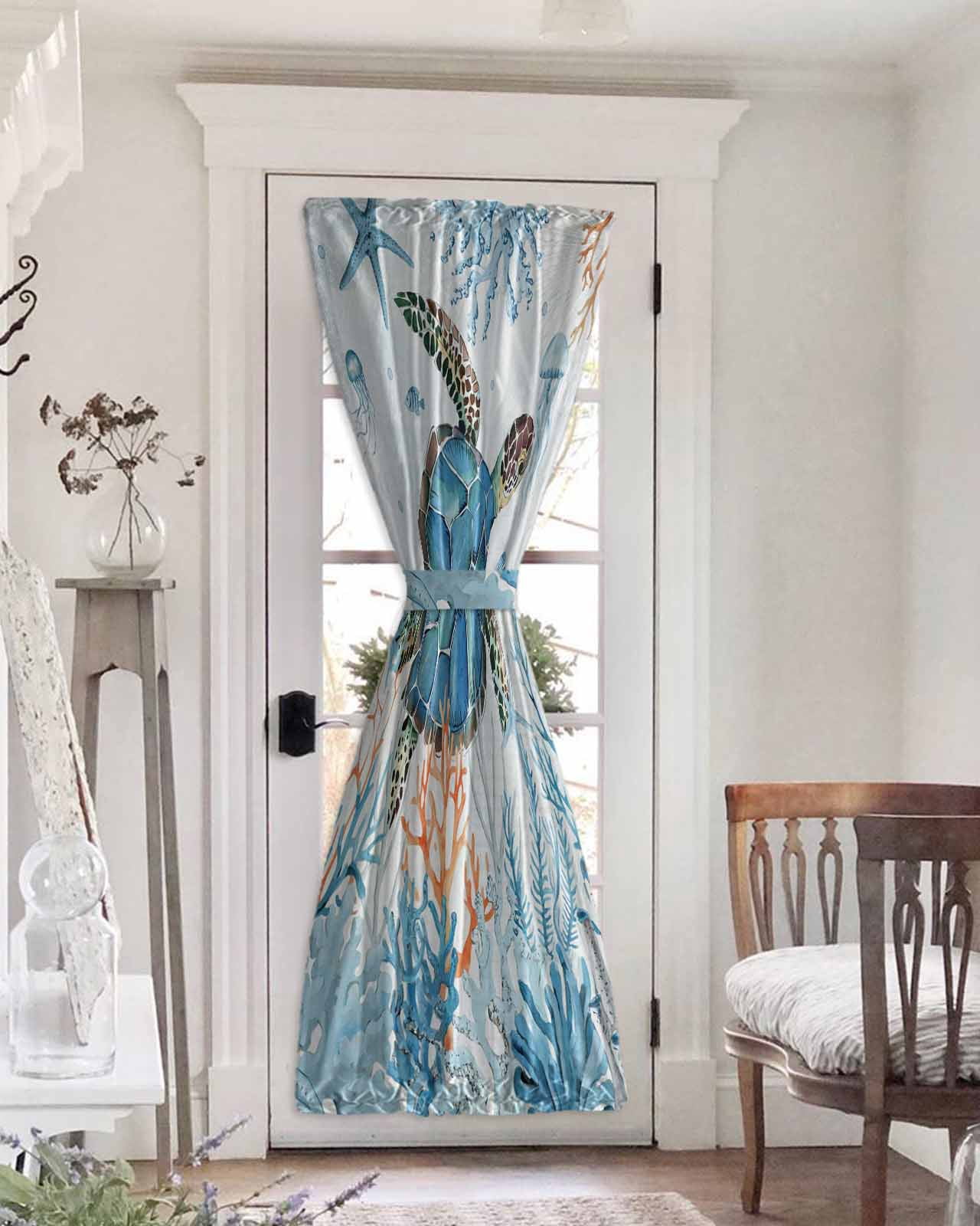 Turtle Blackout Door Curtains for French, Glass,Front, Back, Patio Door ...