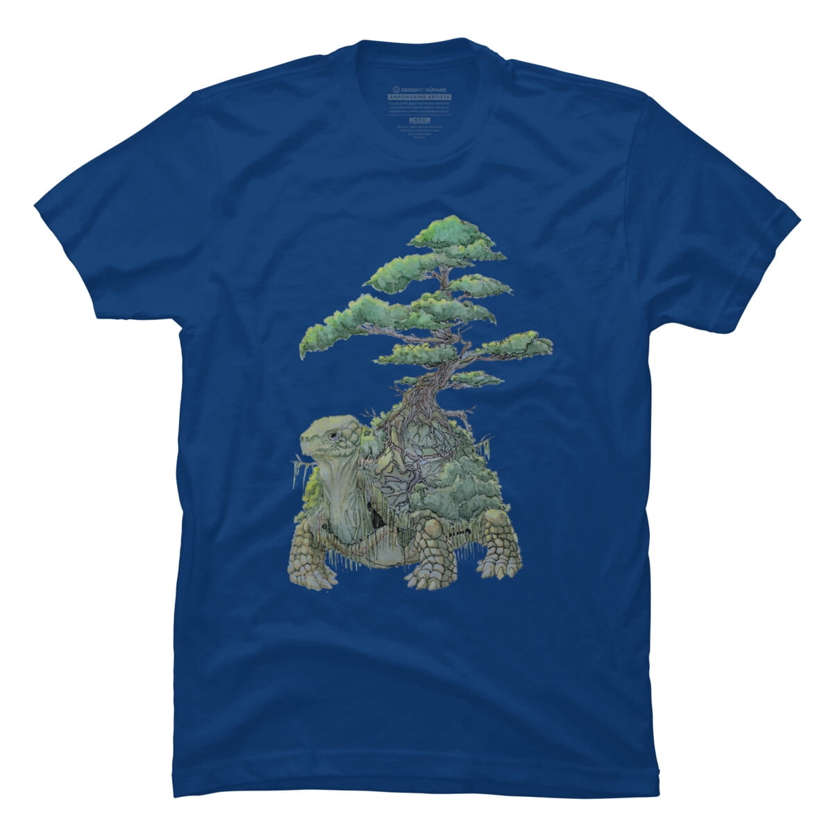 Turtle Bonsaii Mens Royal Blue Graphic Tee - Design By Humans M ...