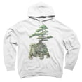 Turtle Bonsaii White Graphic Pullover Hoodie - Design By Humans XL ...