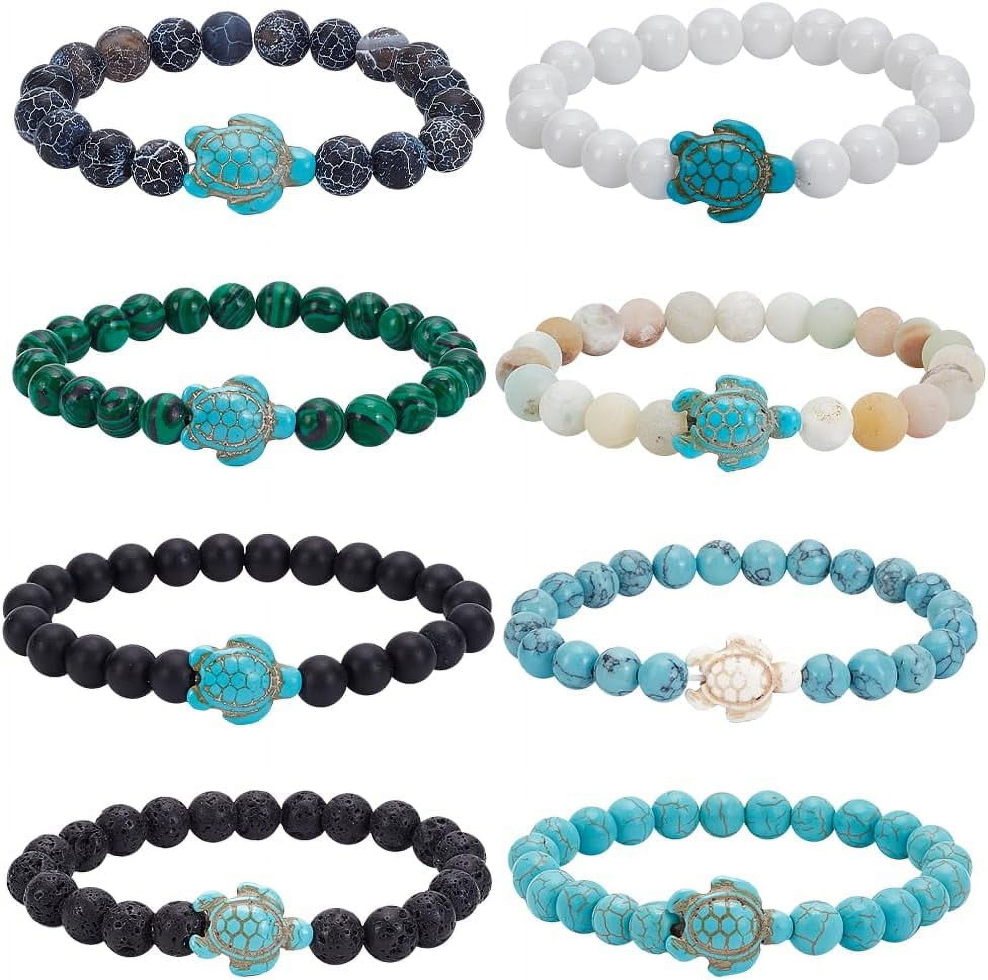 Turtle Bracelet Sea Turtle Bracelet for Women 8 pcs 8 styles Turquoise ...
