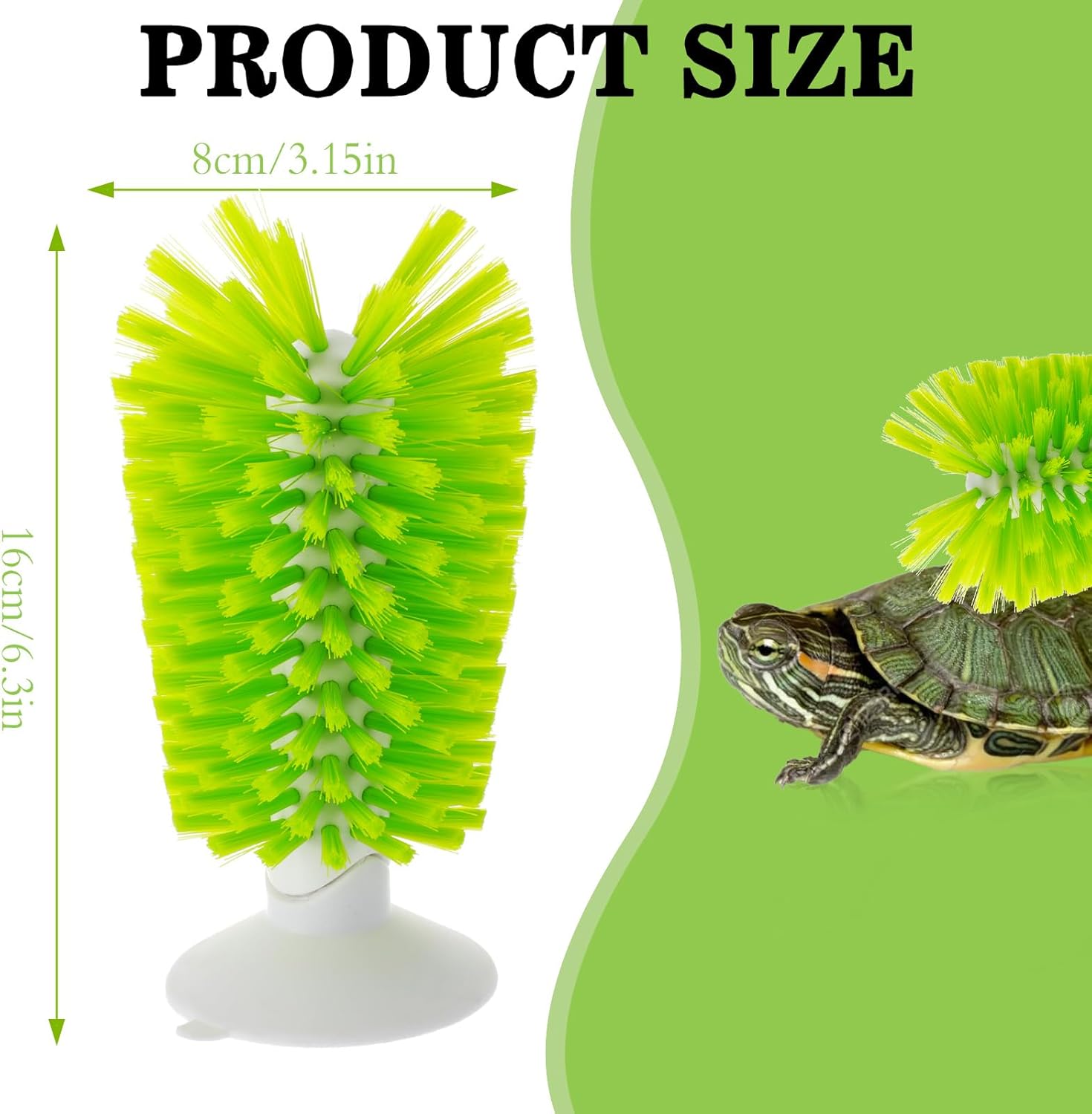 Turtle Brush with Suction Cup Turtle Tank Accessories, Turtles Shell ...