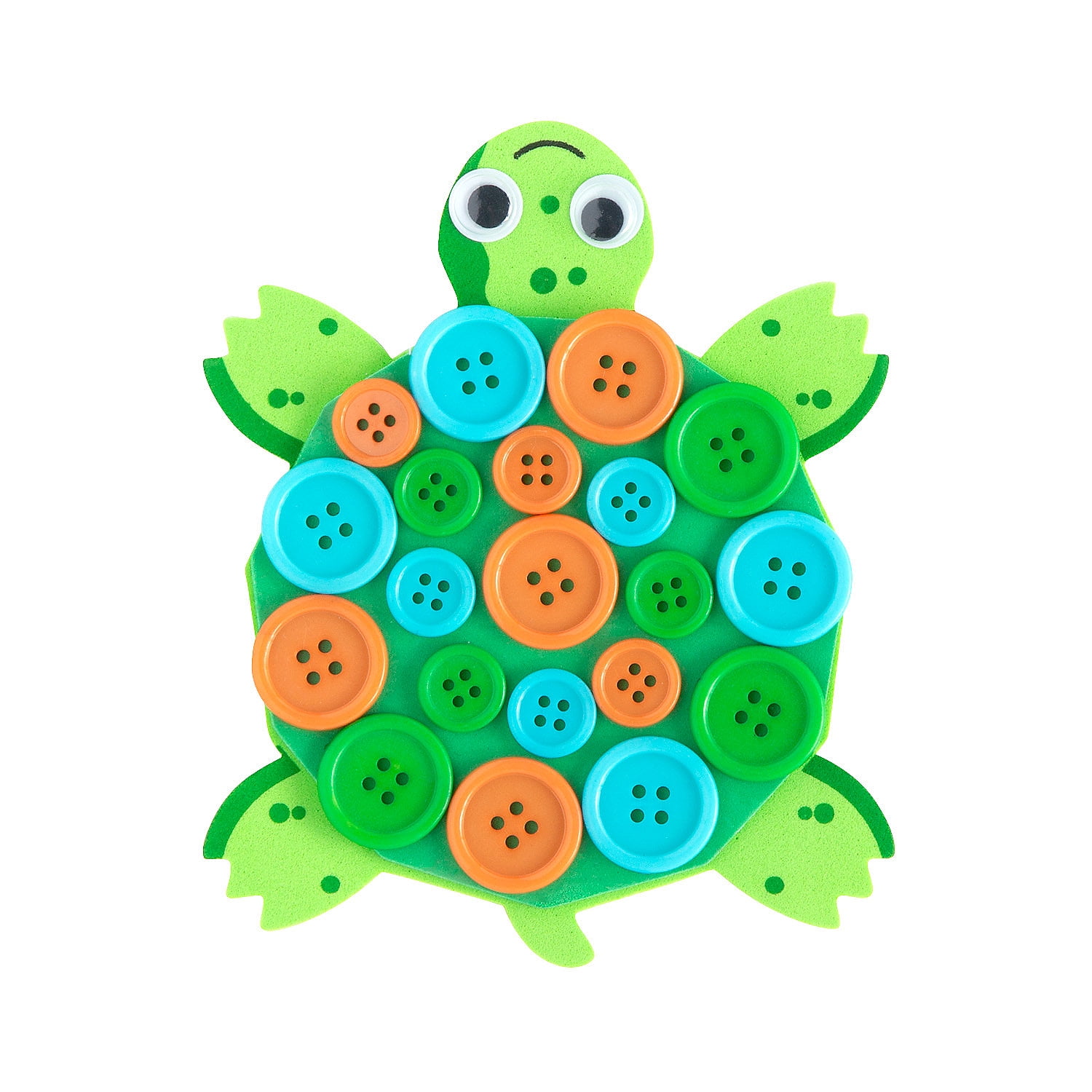 Turtle Button Craft Kit, Makes 12, Craft Kits, Birthday, Party Favors ...