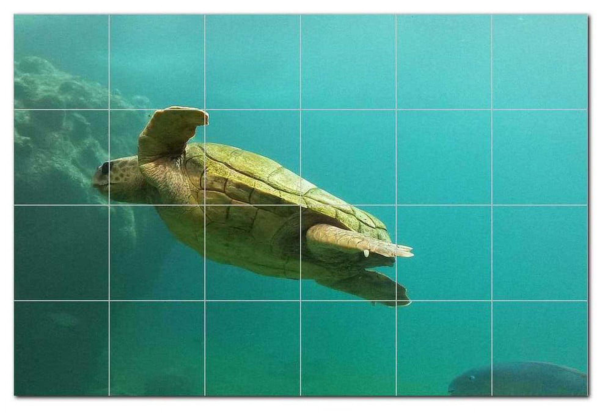Turtle Ceramic Tile Mural Kitchen Backsplash Bathroom Shower, 402983 ...