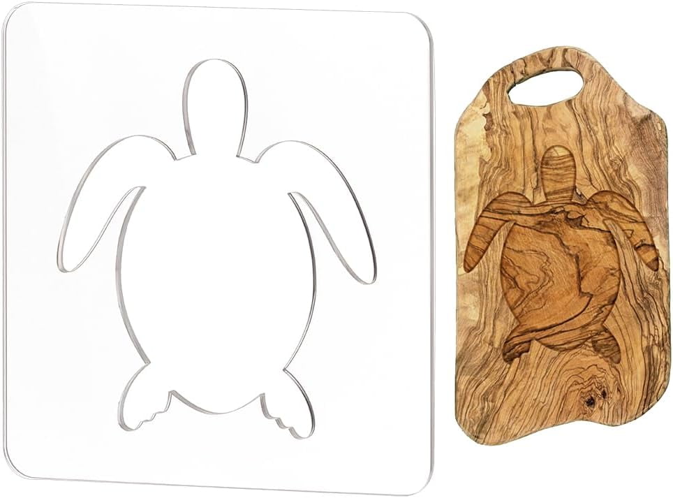 Turtle Clear Acrylic Router Inlay Template Woodworking Router Template ...