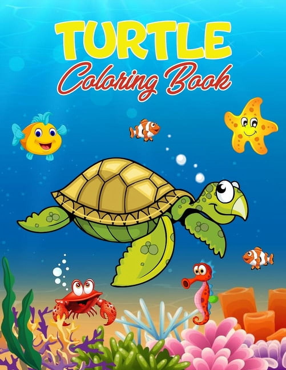 Turtle Coloring Book: 40 Unique Illustrations to Color, Wonderful ...