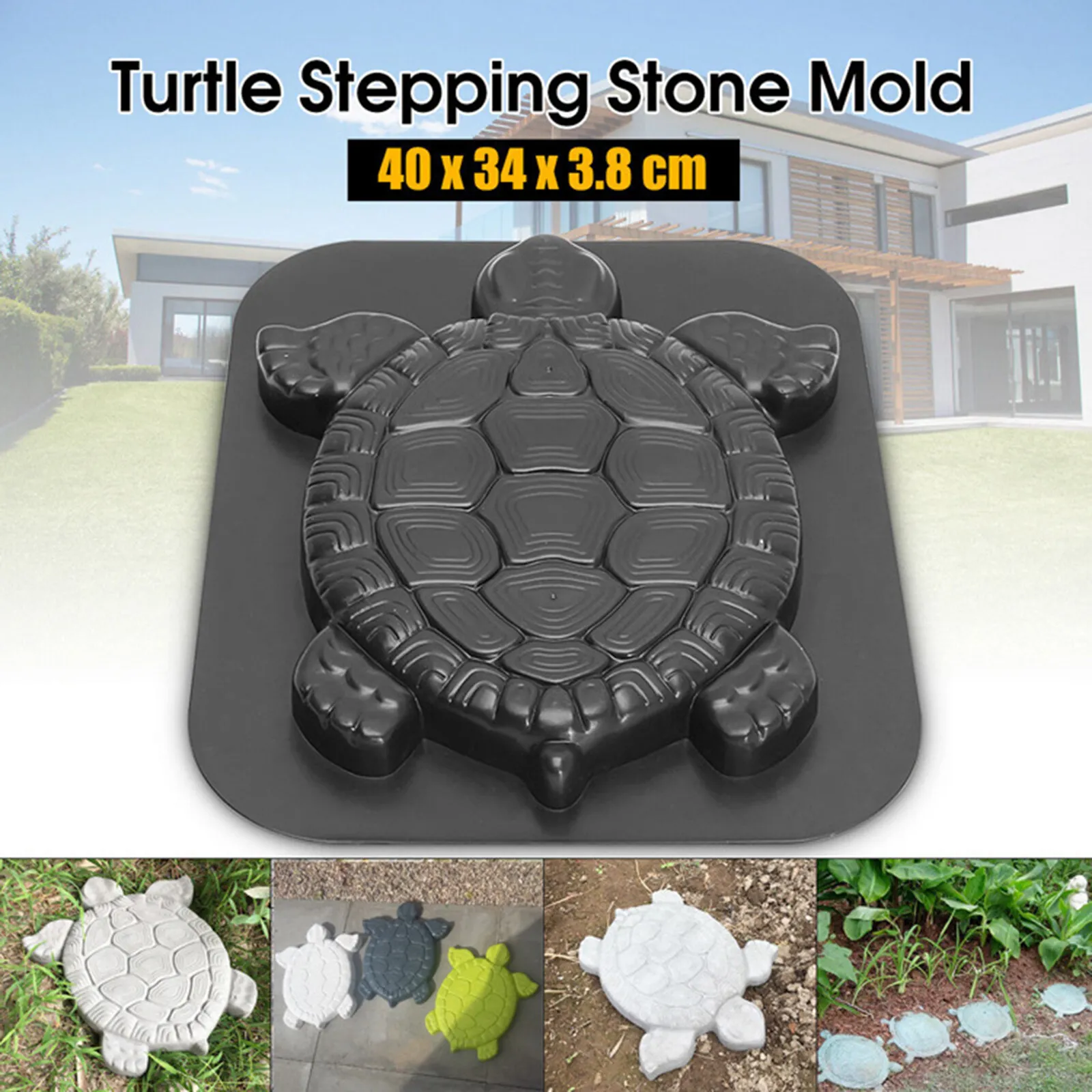 Turtle Concrete Plaster Mold Pave Stepping Stone Garden Concrete Paving ...