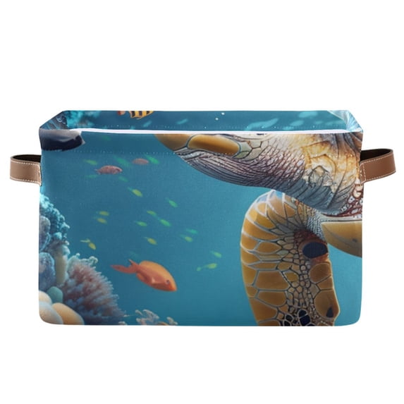 Turtle Corals Fish Storage Bins Baskets With Handles Storage Box ...