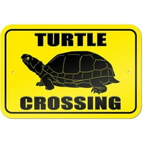 Caution Slow Turtle Crossing Funny Tin Metal Hwy Sign Yard Garden Decor ...