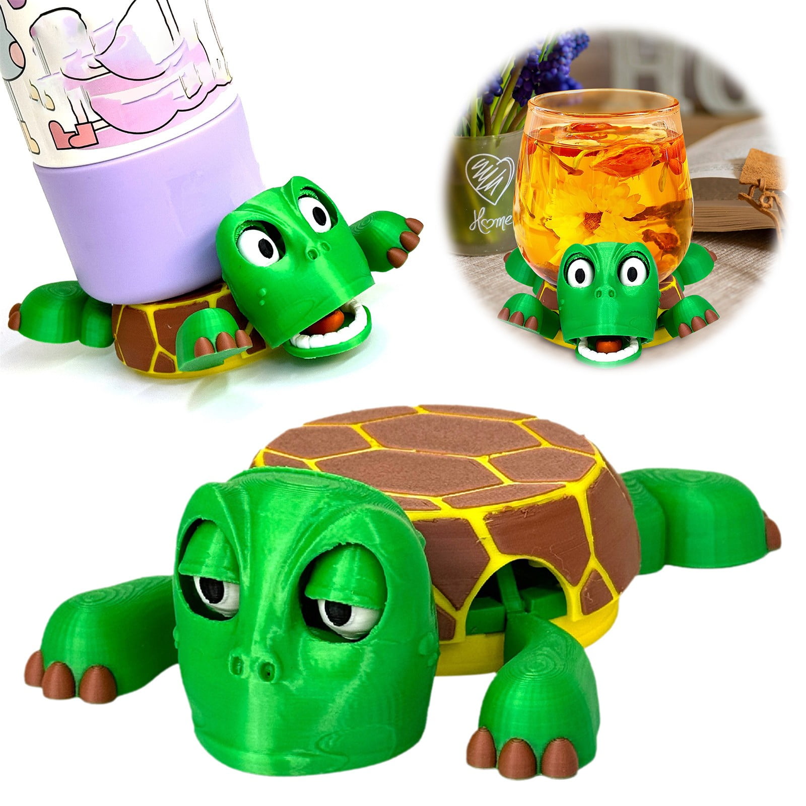 Turtle Cup Holder 3D Printed Creative Toy Open Eyed Turtle Funny Tea ...