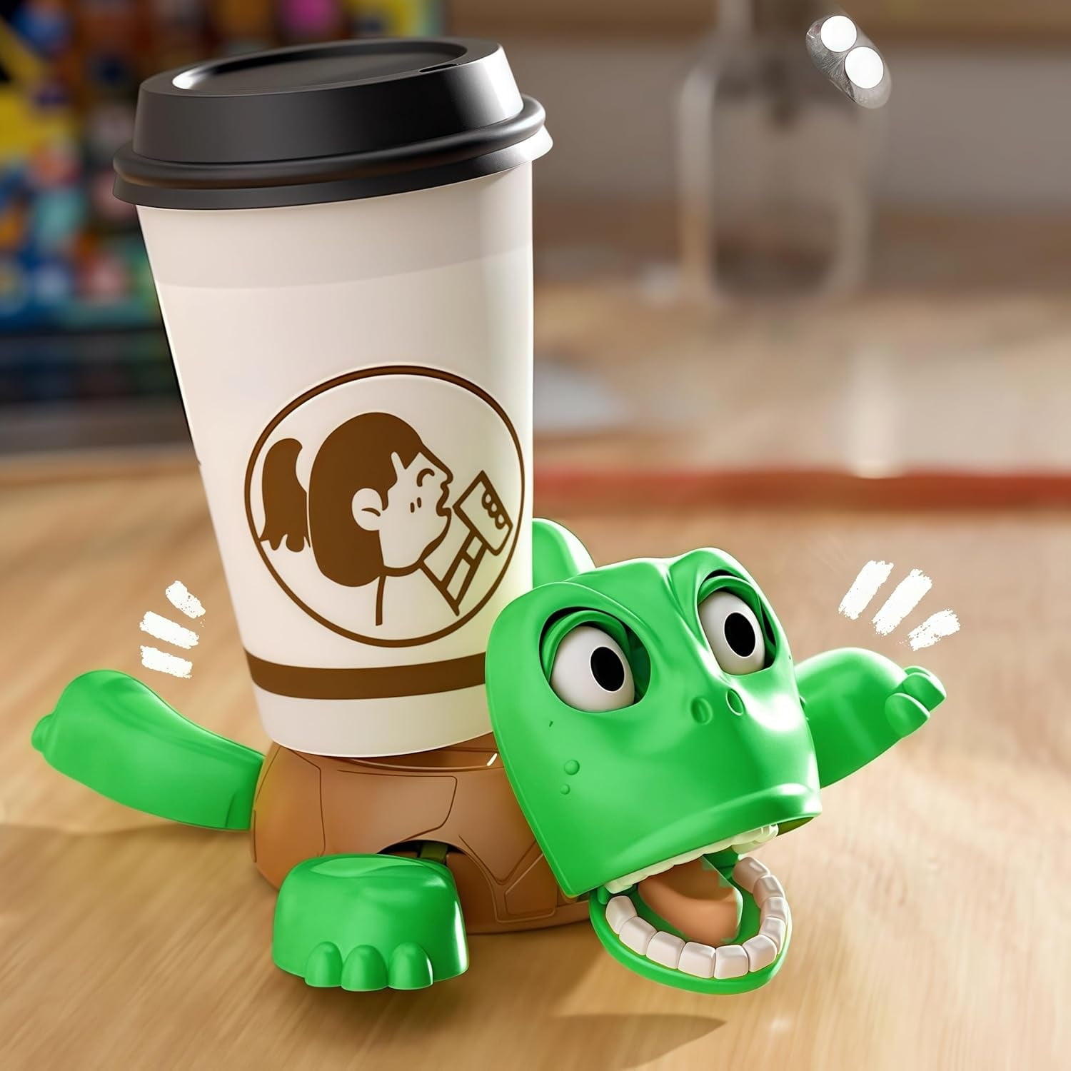 Turtle Cup Holder, Funny Turtle Coasters with Moving Limbs & Hilarious ...