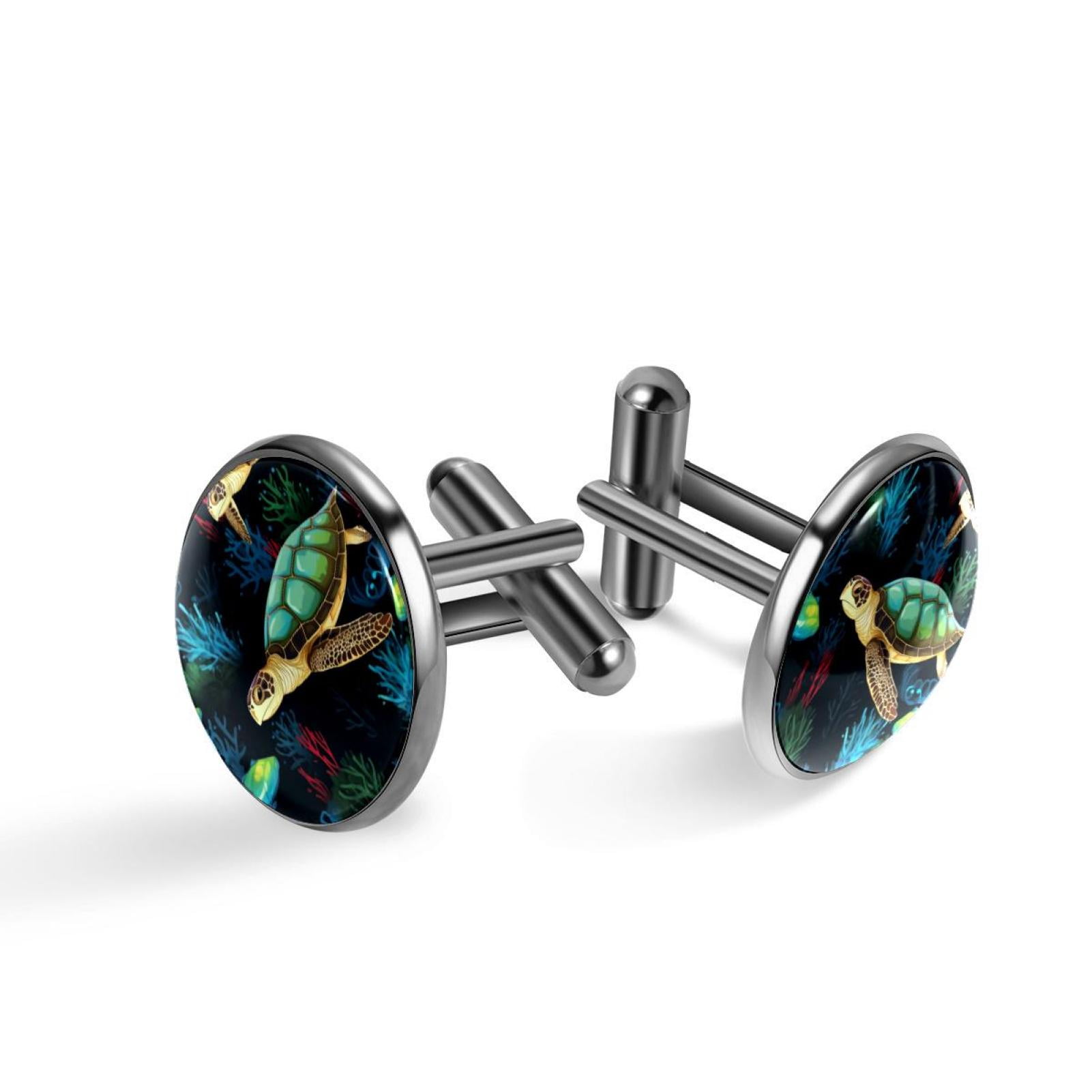 Turtle Elegant Stainless Steel Cufflinks Set for Shirt Cufflink ...