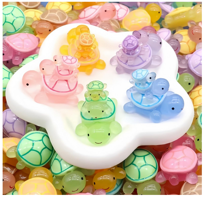Turtle Family Resin Sea Turtle Tortoise Decor Accessories Miniature ...