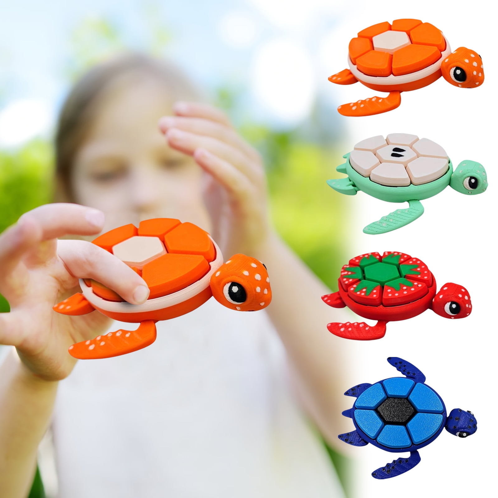 Turtle Fidget Clicker, Desk Accessory and Keychains for Teens and ...