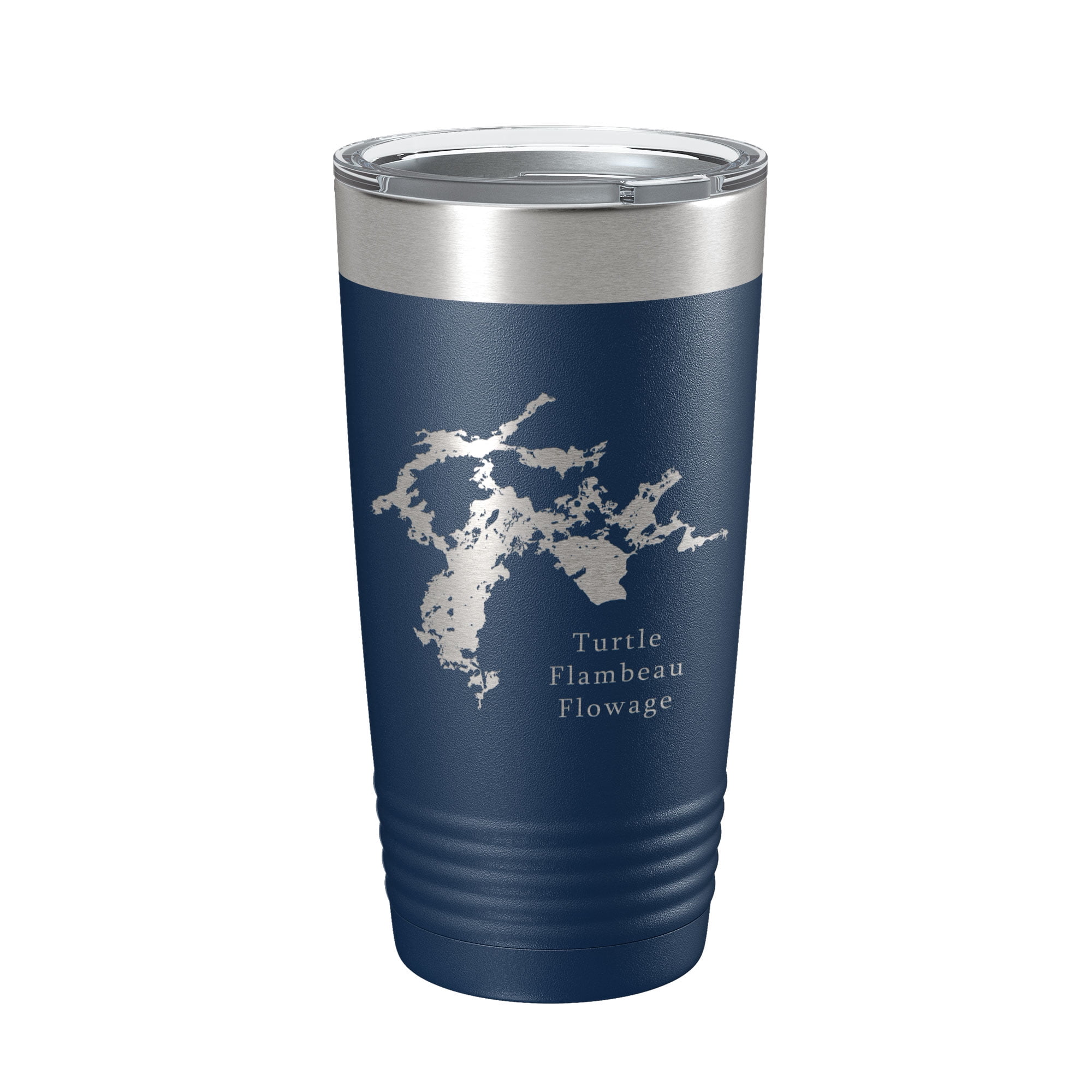 Turtle Flambeau Flowage Tumbler Lake Map Travel Mug Insulated Laser ...