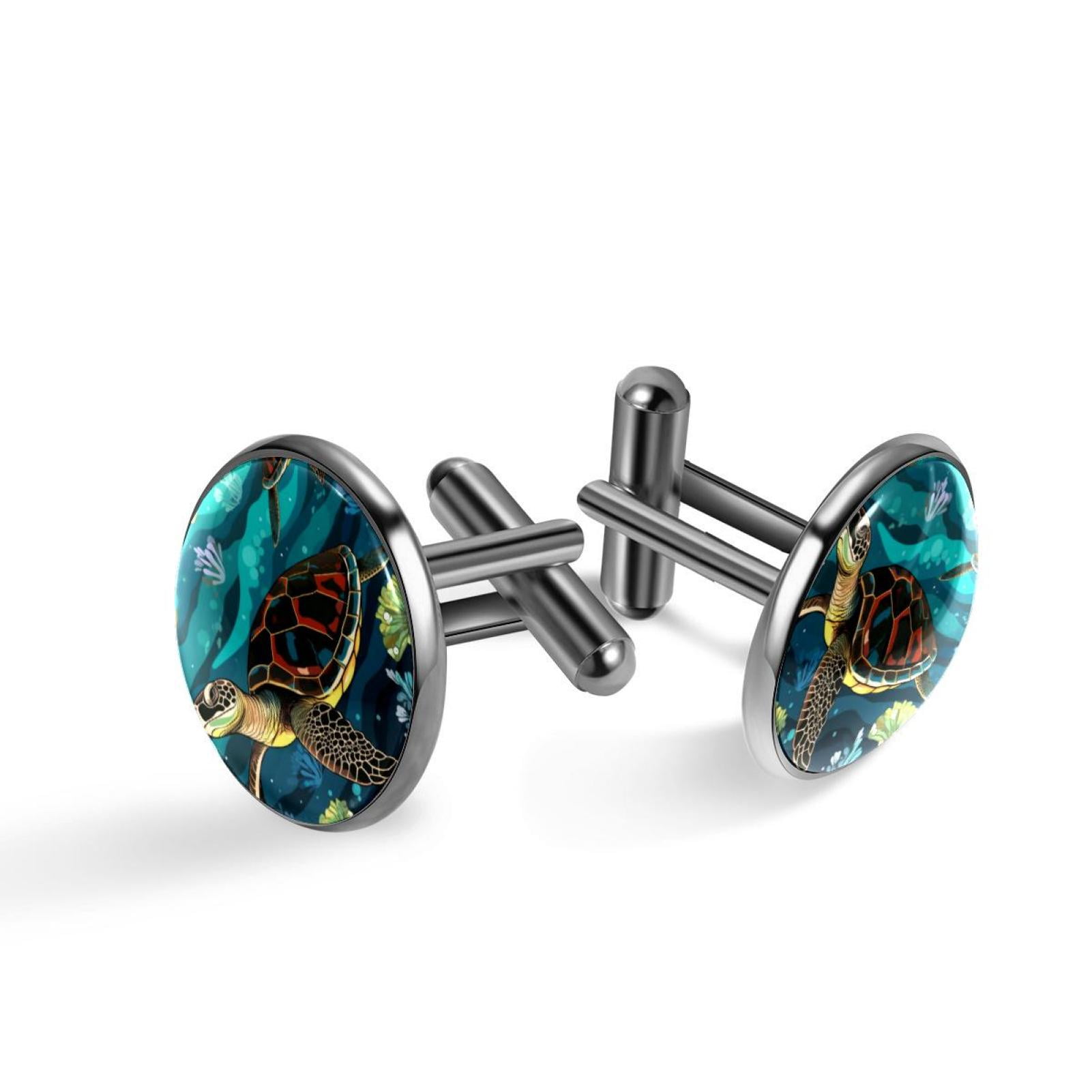 Turtle Formal Dress Shirt Cufflinks Set Made of Stainless Steel ...