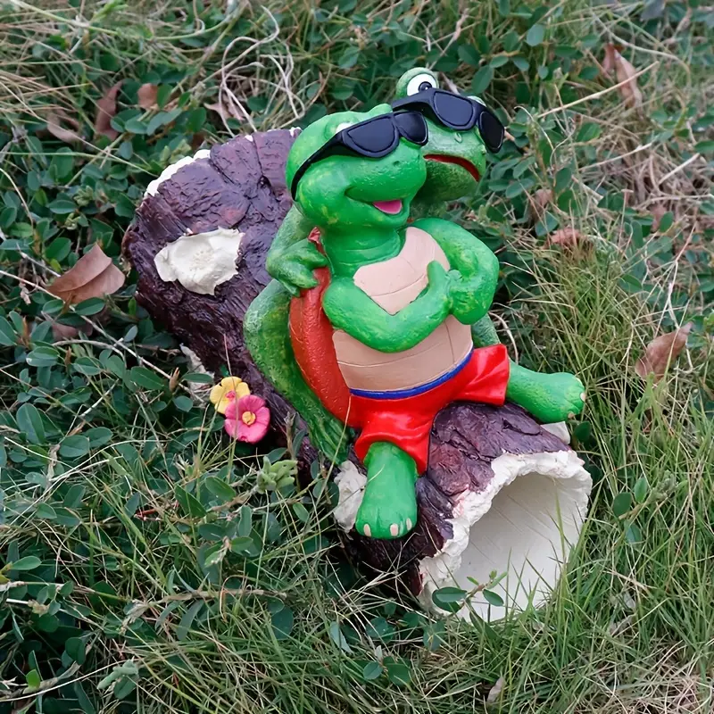 Turtle & Frog Downspout Outdoor gutter statue, Gutter Guardian Rain ...