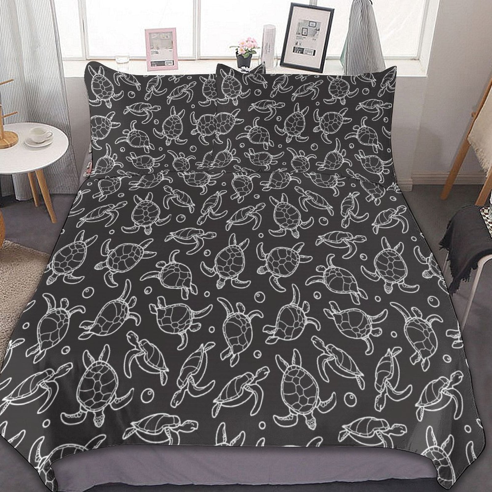 Turtle Full Bedding Sets 3 Piece (1 Quilt Cover, 2 Pillow Covers) 79 x ...