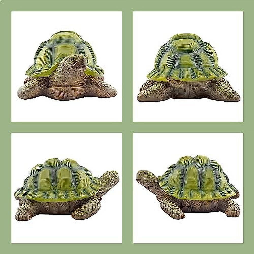 Turtle Garden Statues (Set of 3); Lifelike Tortoise Yard Decor ...