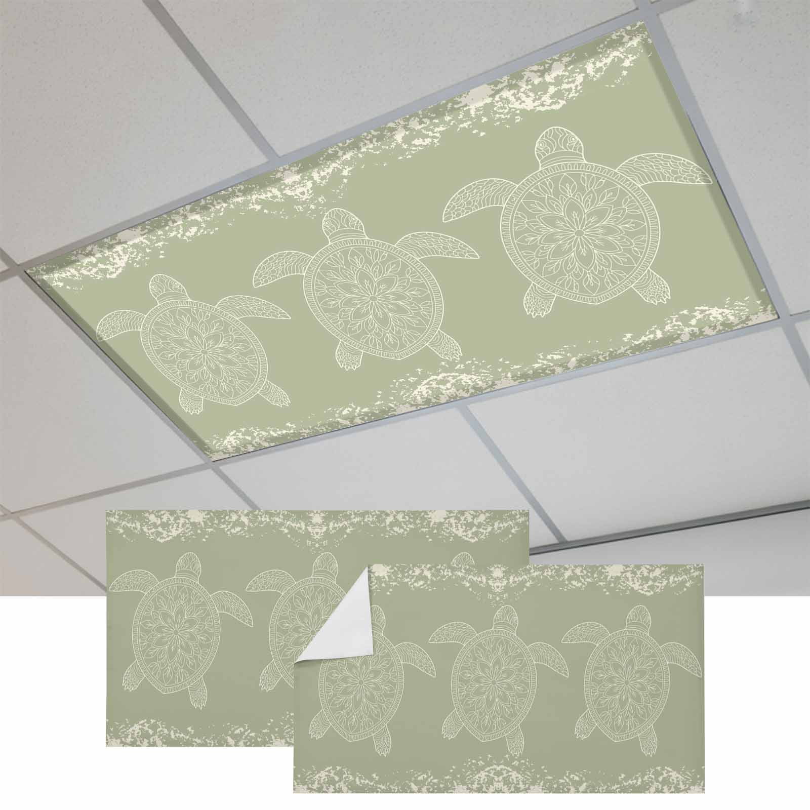 Turtle Green Magnetic Fluorescent Light Covers for Ceiling Lights 2x4Ft ...