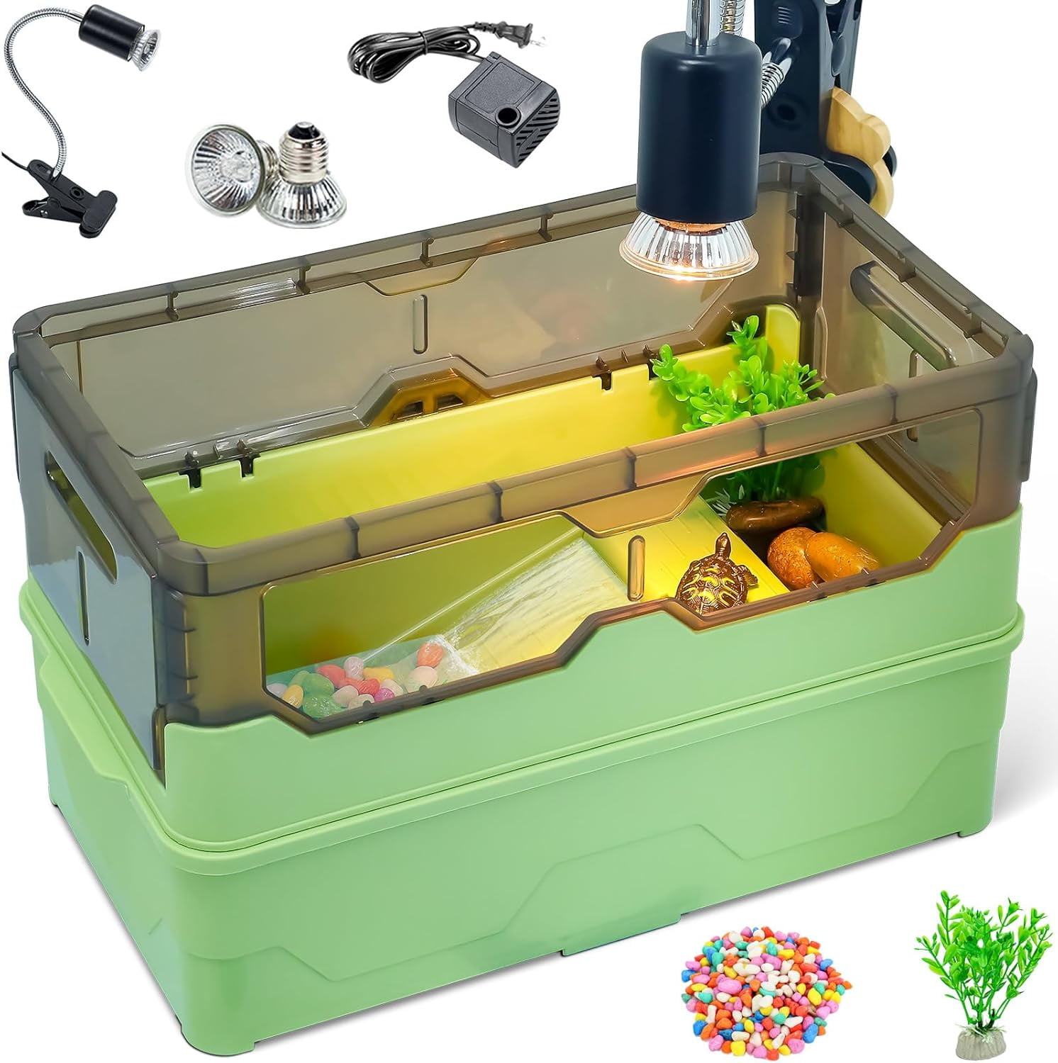 Turtle Habitat Tank Kit– Fresh Filtration, Waterplay Fun, Diverse ...