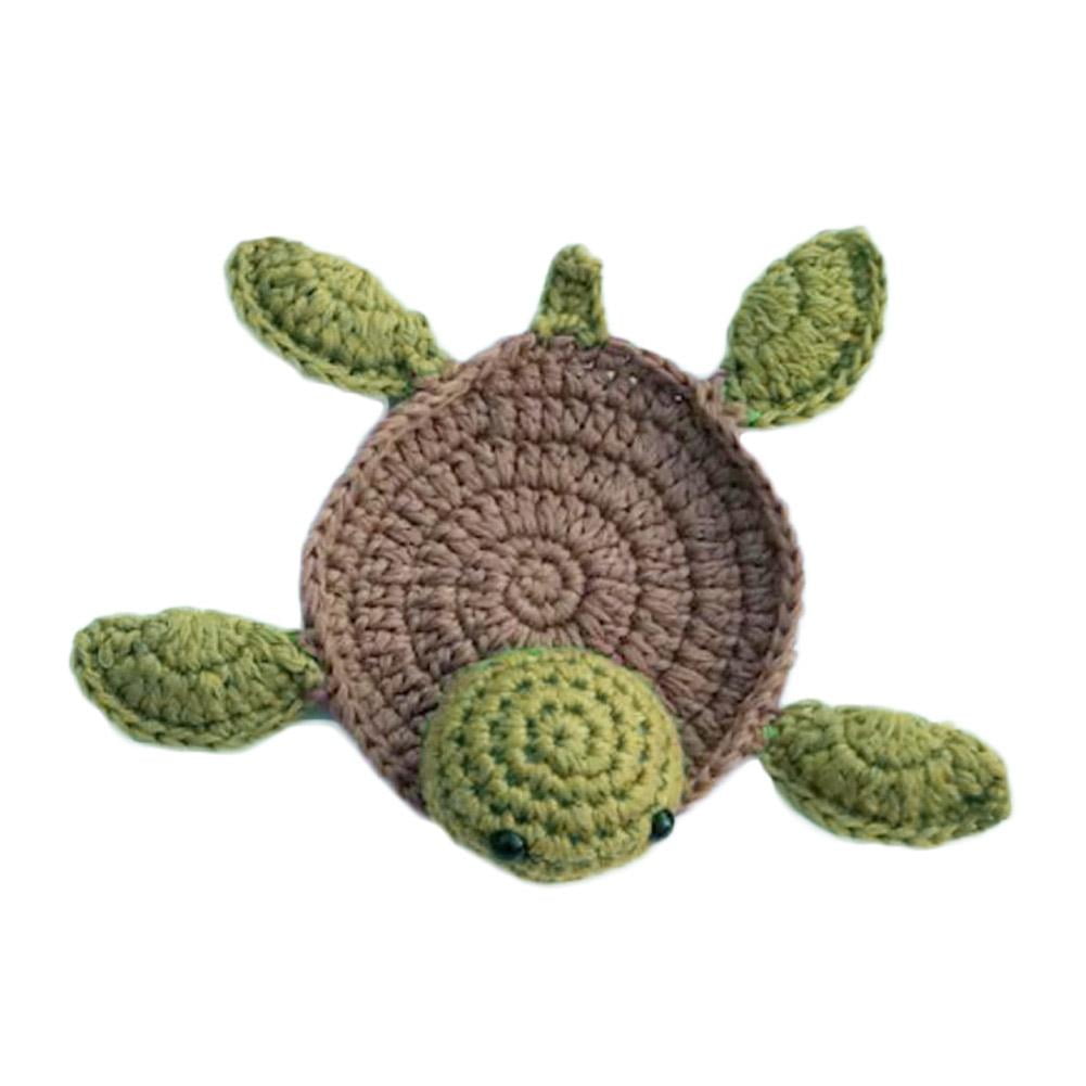 Turtle Handmade Turtle Coasters Cute Crochet Weave Drink Coaster ...