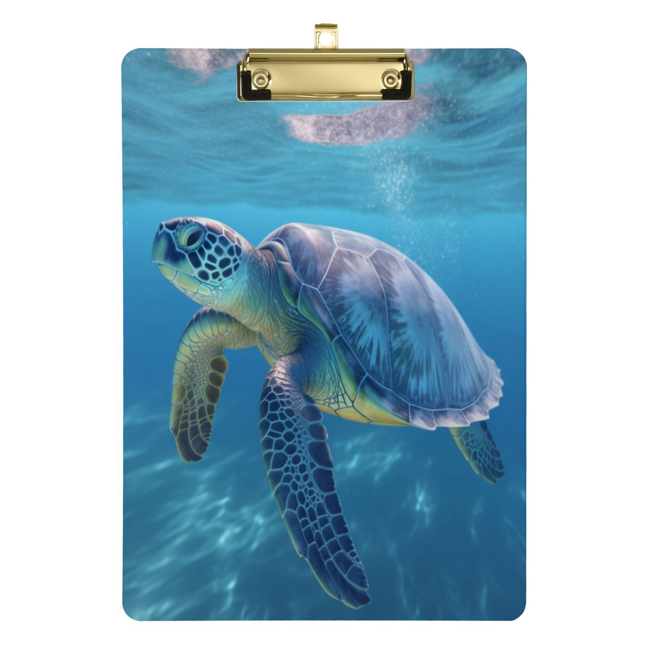 Turtle Is Swimming Acrylic Clipboards A4 Standard Letter Size Clipboard ...