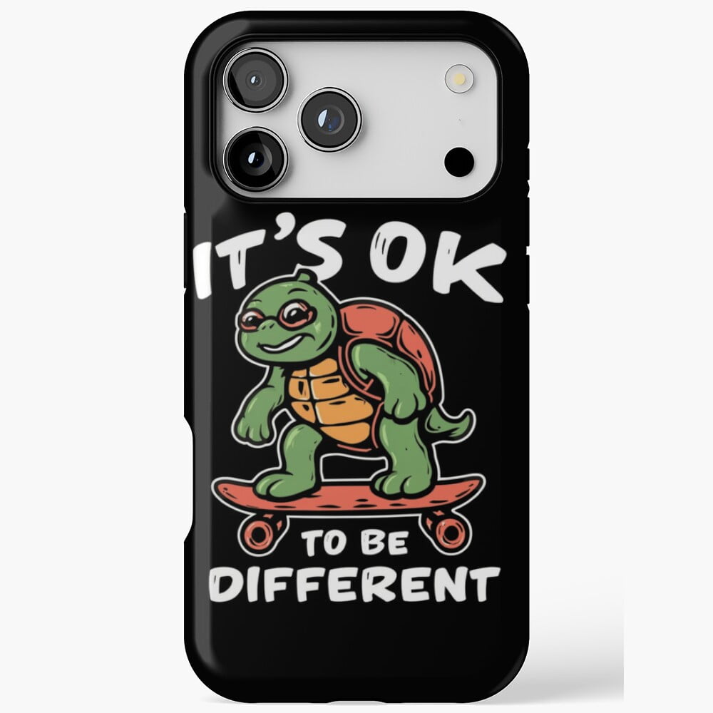 Turtle Its Ok To Be Different Motivational Quote Phone Case for iPhone ...