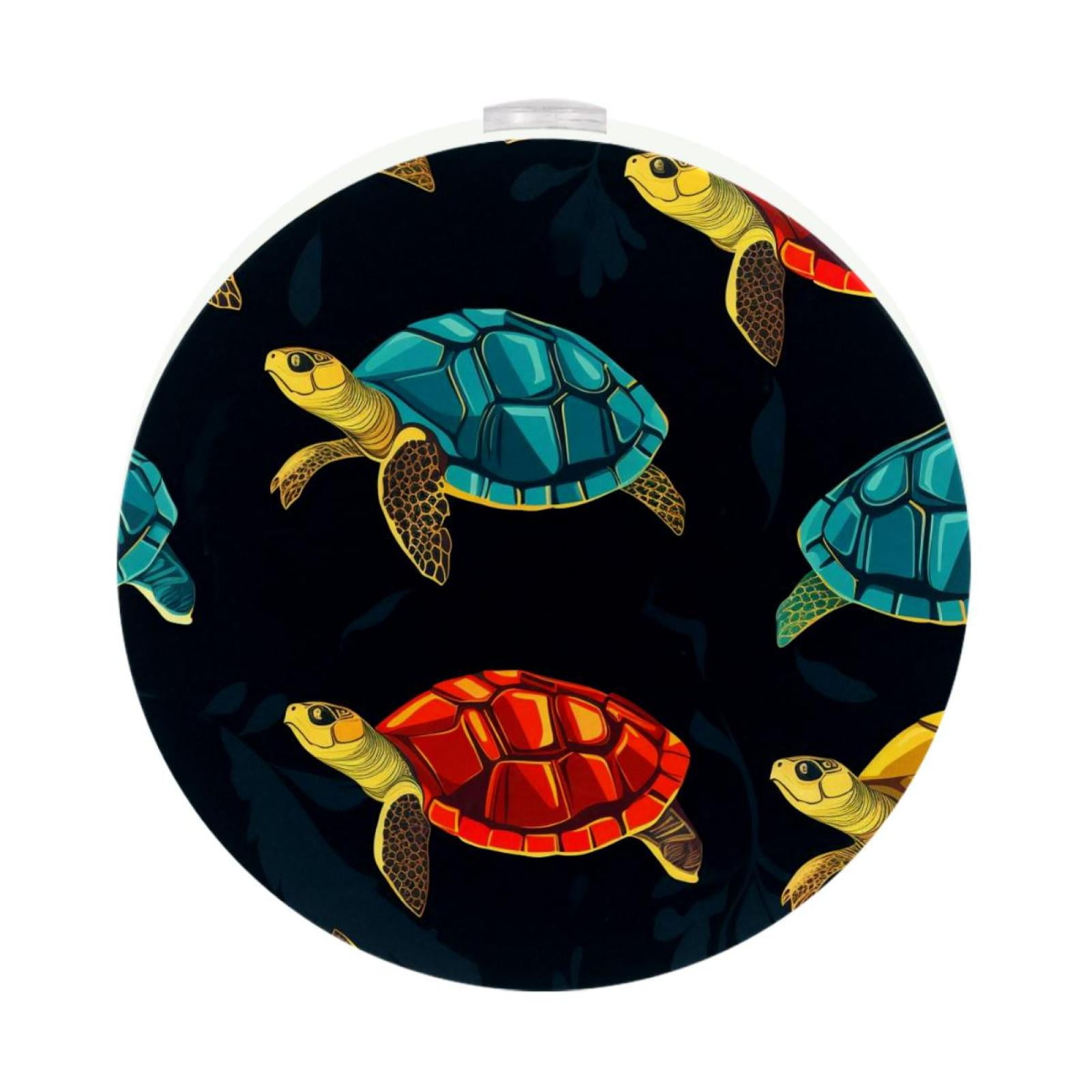 Turtle LED Round Night Light - 2 Pack, Plug-in Motion Sensor Wall Lamp ...