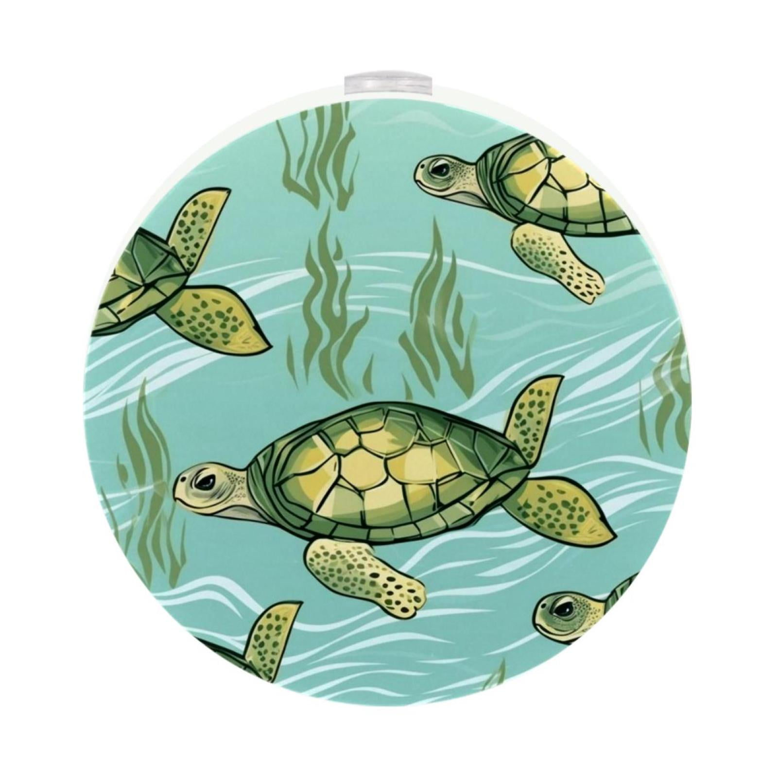 Turtle LED Round Night Light-2PCS, Compact and Energy-Saving Bedroom ...