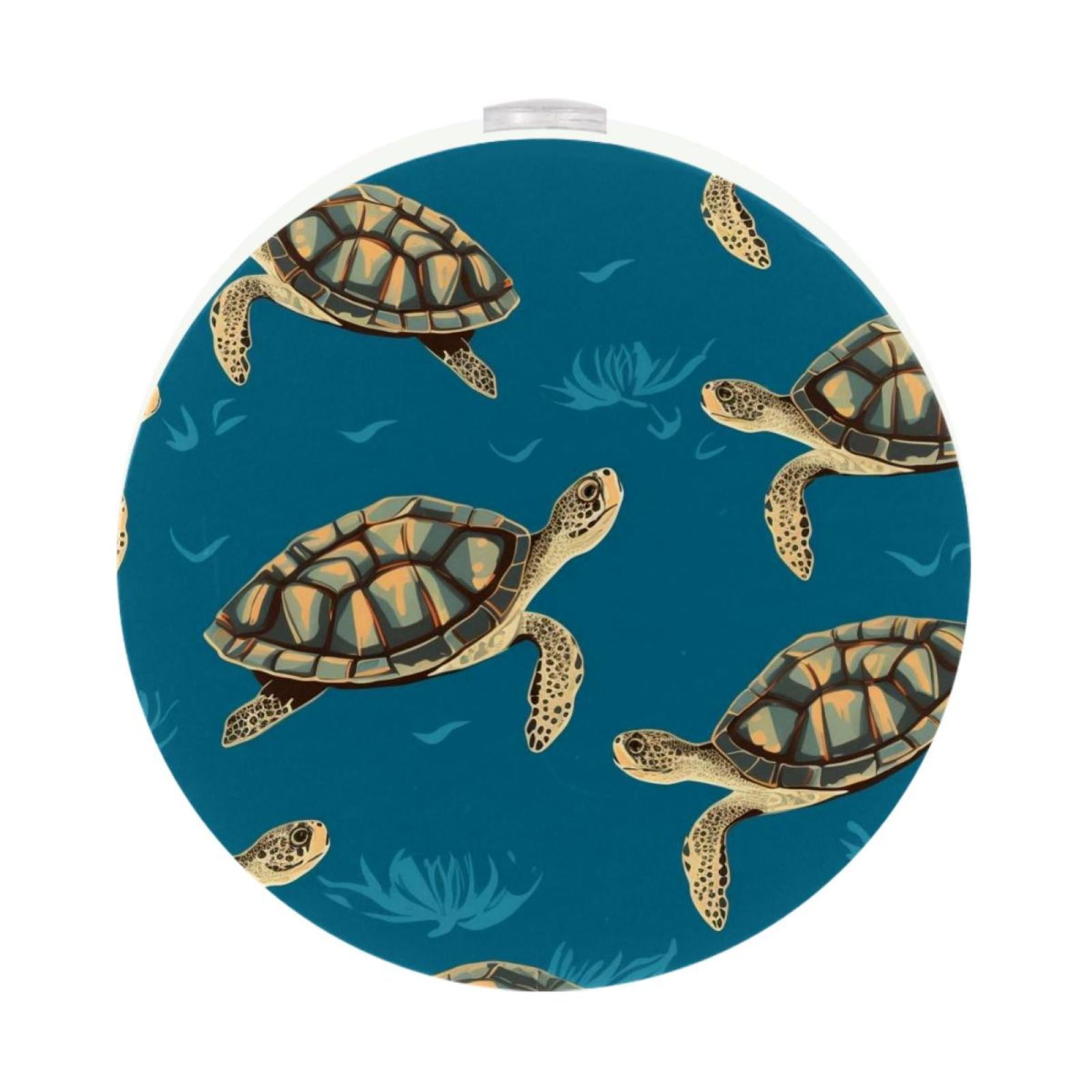 Turtle LED Round Night Light-2PCS, Motion Sensor Plug-in Nightlight ...