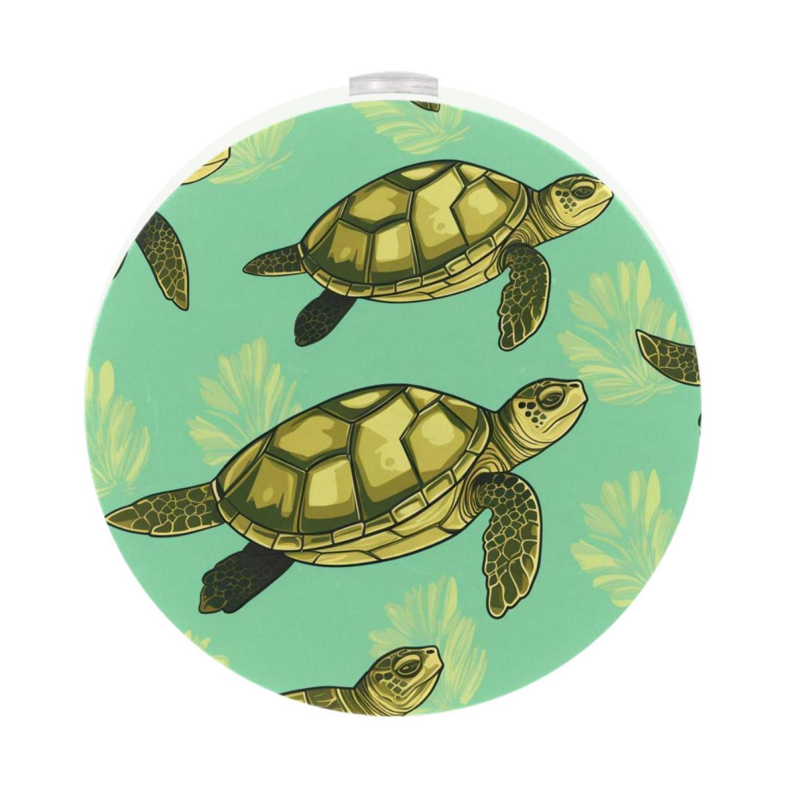 Turtle LED Round Night Light-2PCS, Plug-in Auto Dusk to Dawn Sensor ...