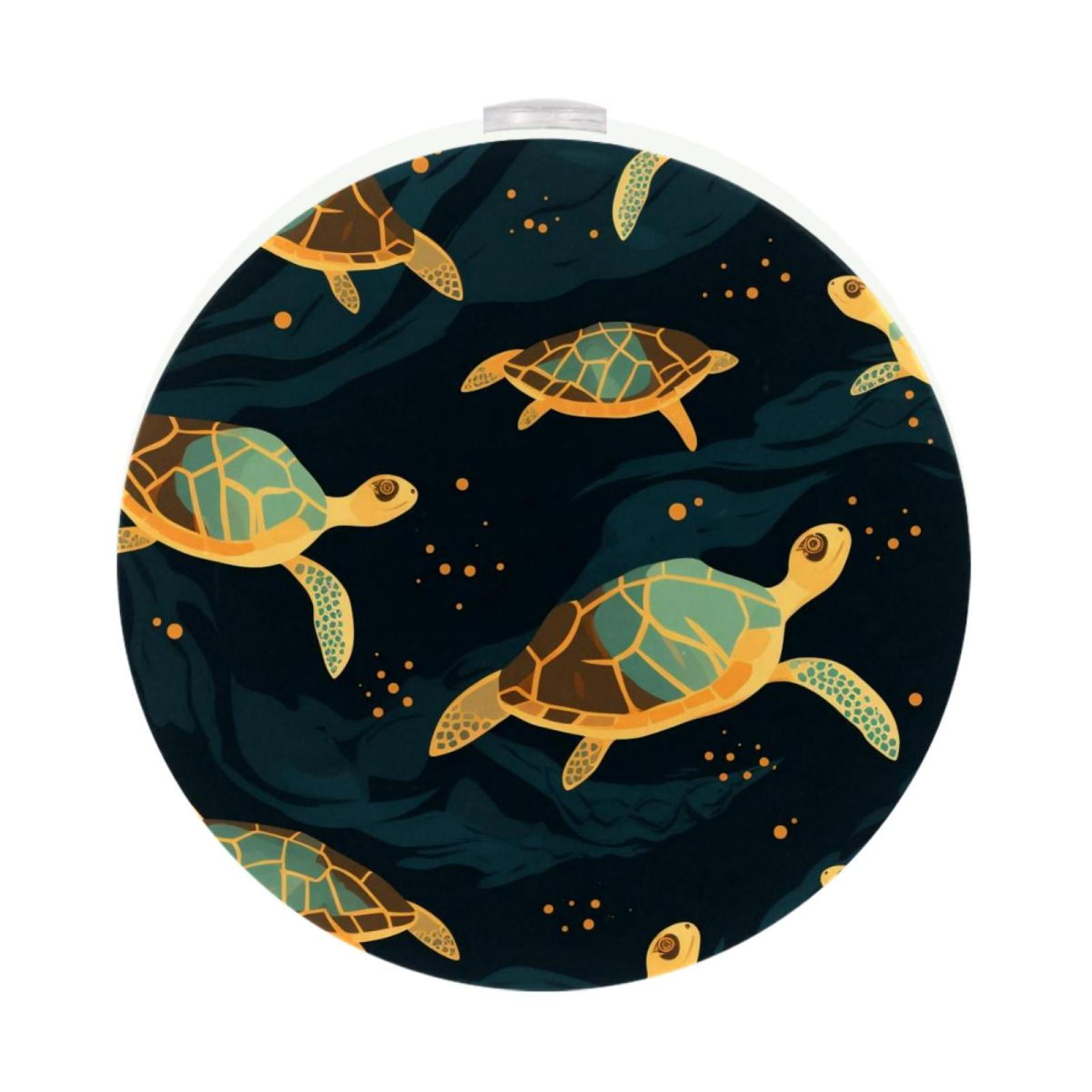 Turtle LED Round Night Light-2PCS, Plug-in Dusk-to-Dawn Auto Sensor ...