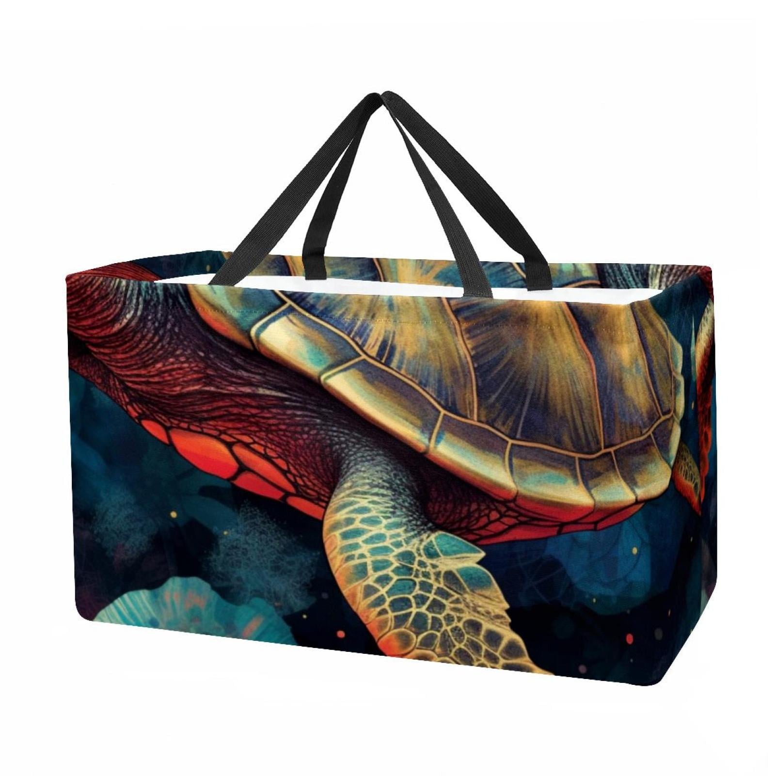 Turtle Large Capacity Reusable Foldable Laundry Bag & Picnic Basket ...