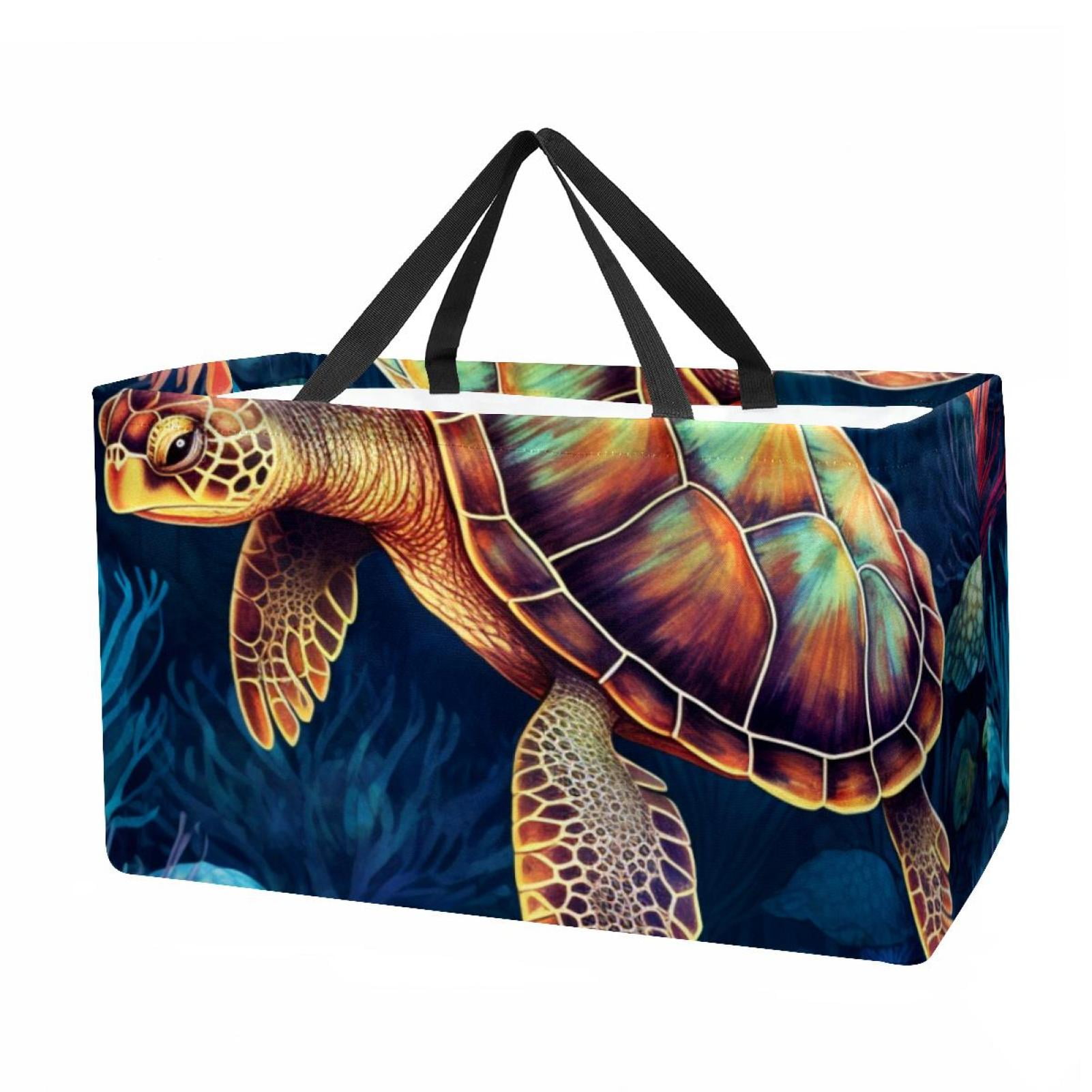 Turtle Large Reusable Foldable Oxford Cloth Shopping Bag with ...