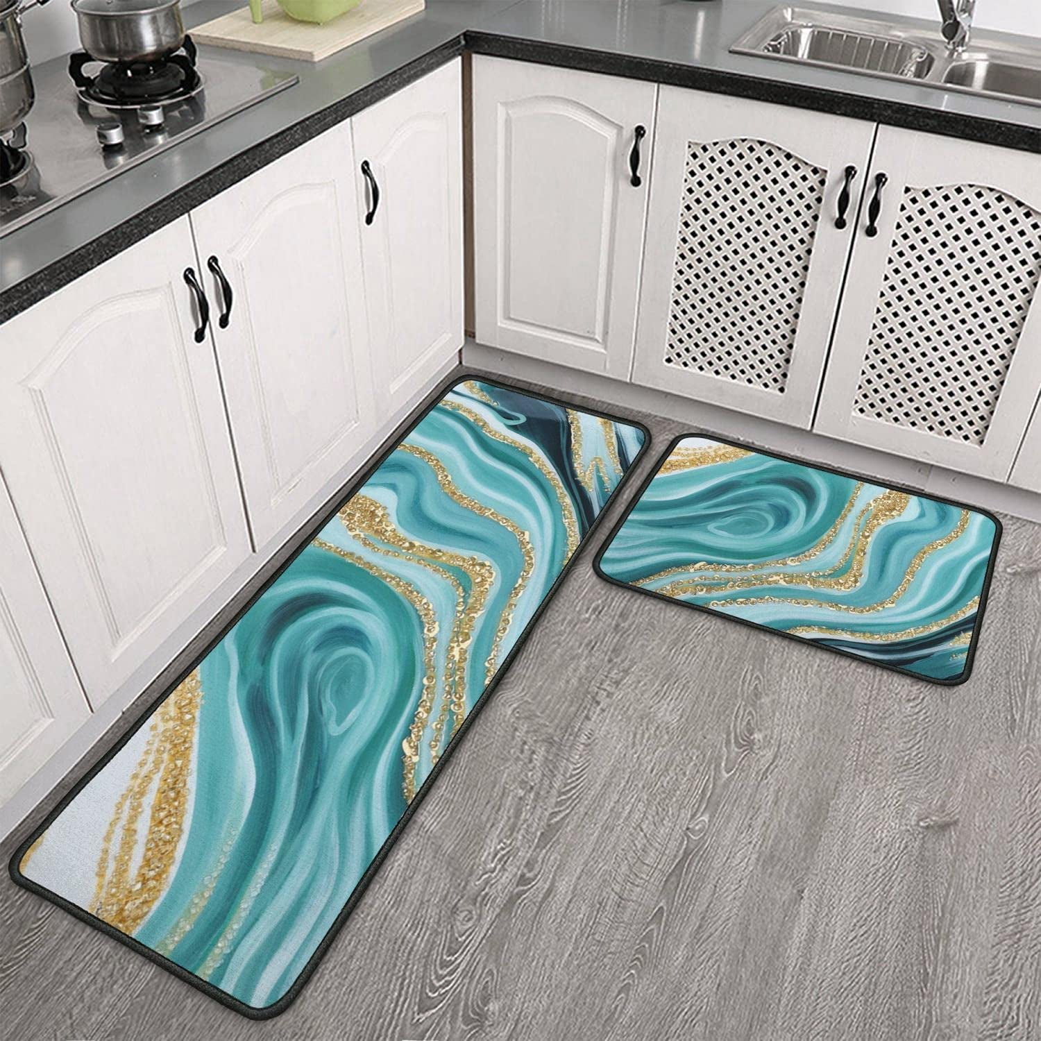 Turtle Leaf Door Mat Indoor,17\u201dx 30\u201d Non-Slip Rubber Backing ...