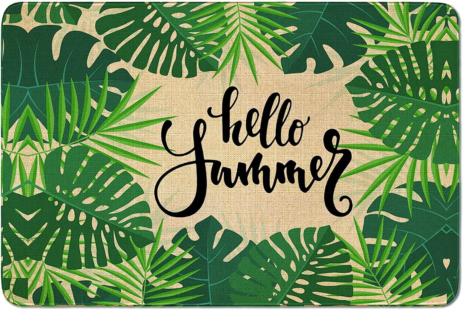 Turtle Leaf Door Mat Indoor,24\u201dx 36\u201d Non-Slip Rubber Backing ...