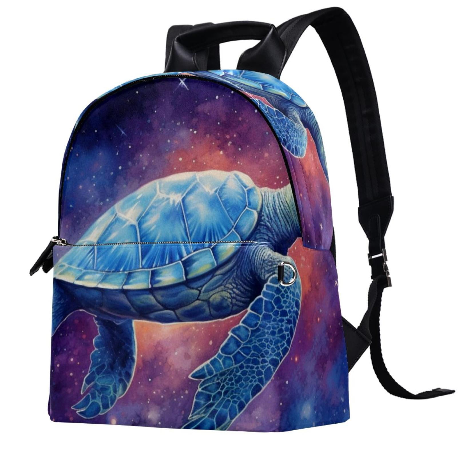 Turtle Leather School Bags: Smart Backpack for Men Women Teens ...