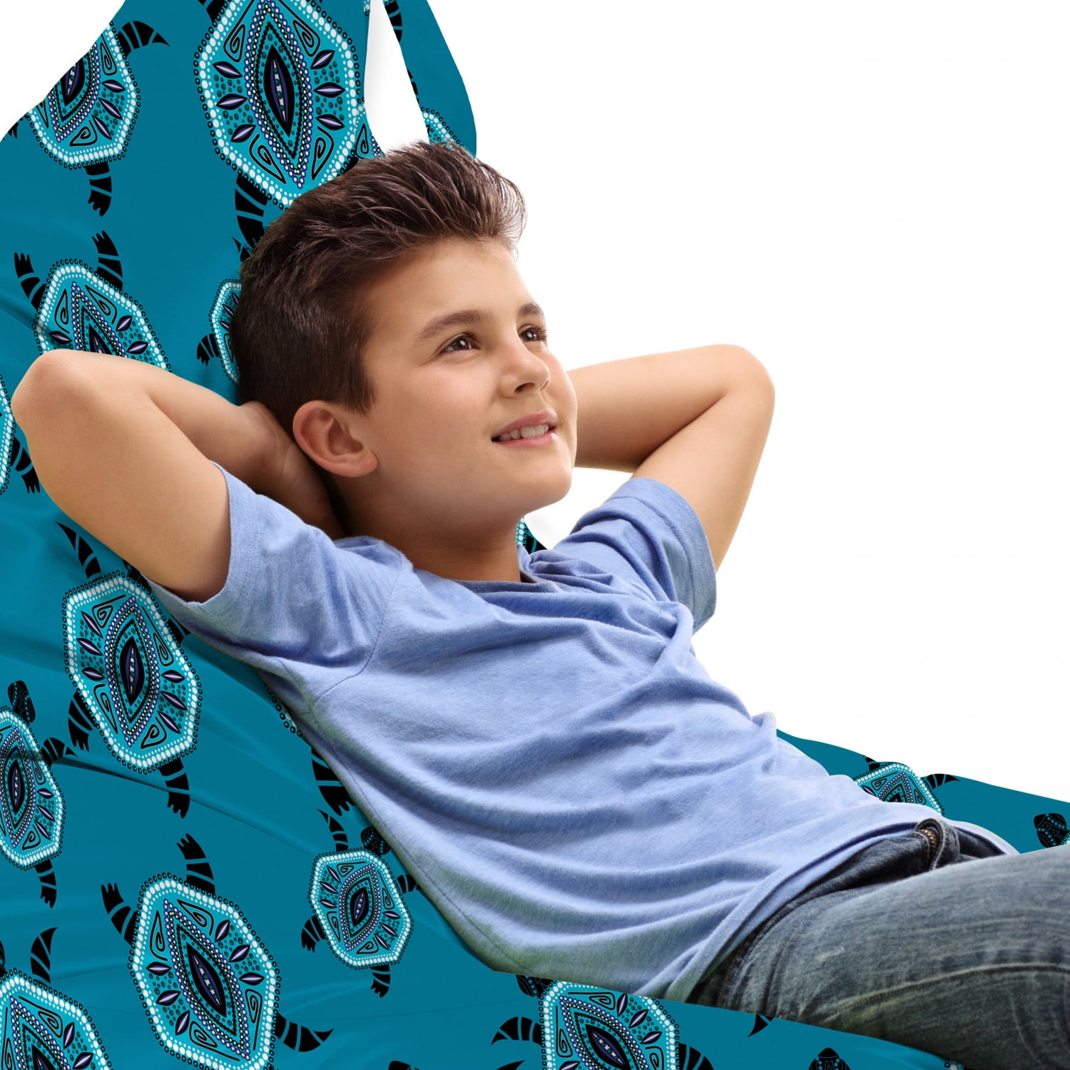 Turtle Lounger Chair Bag, Art Aboriginal Ornamental Animal Shell, High ...